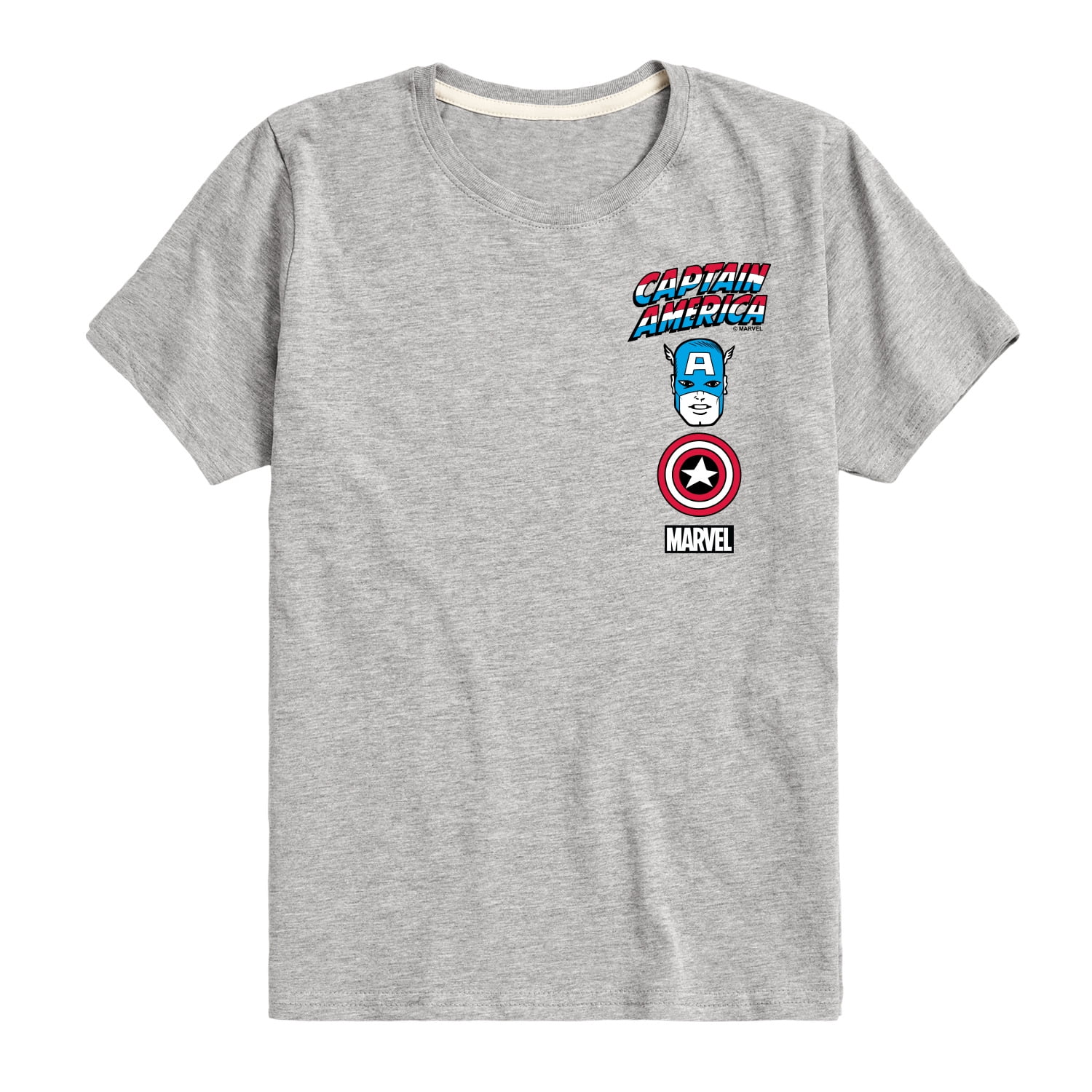 Marvel Captain America - Logo Stack - Toddler and Youth Short Sleeve ...
