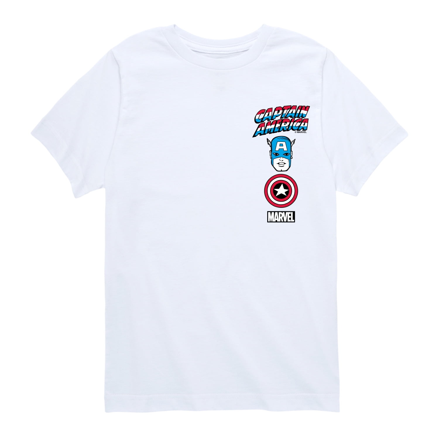 Marvel Captain America - Logo Stack - Toddler and Youth Short Sleeve ...