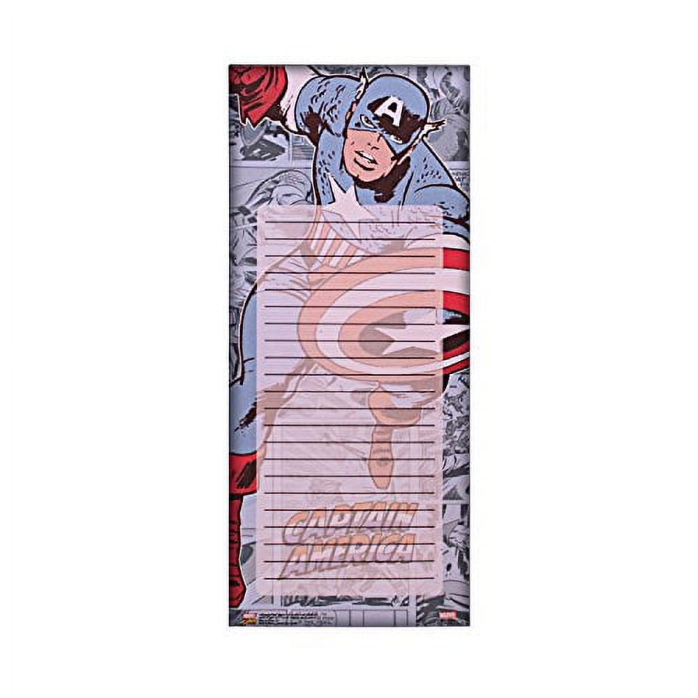 Marvel Captain America Magnetic Stationery to Do List Notepad, 3.5 x 8. ...
