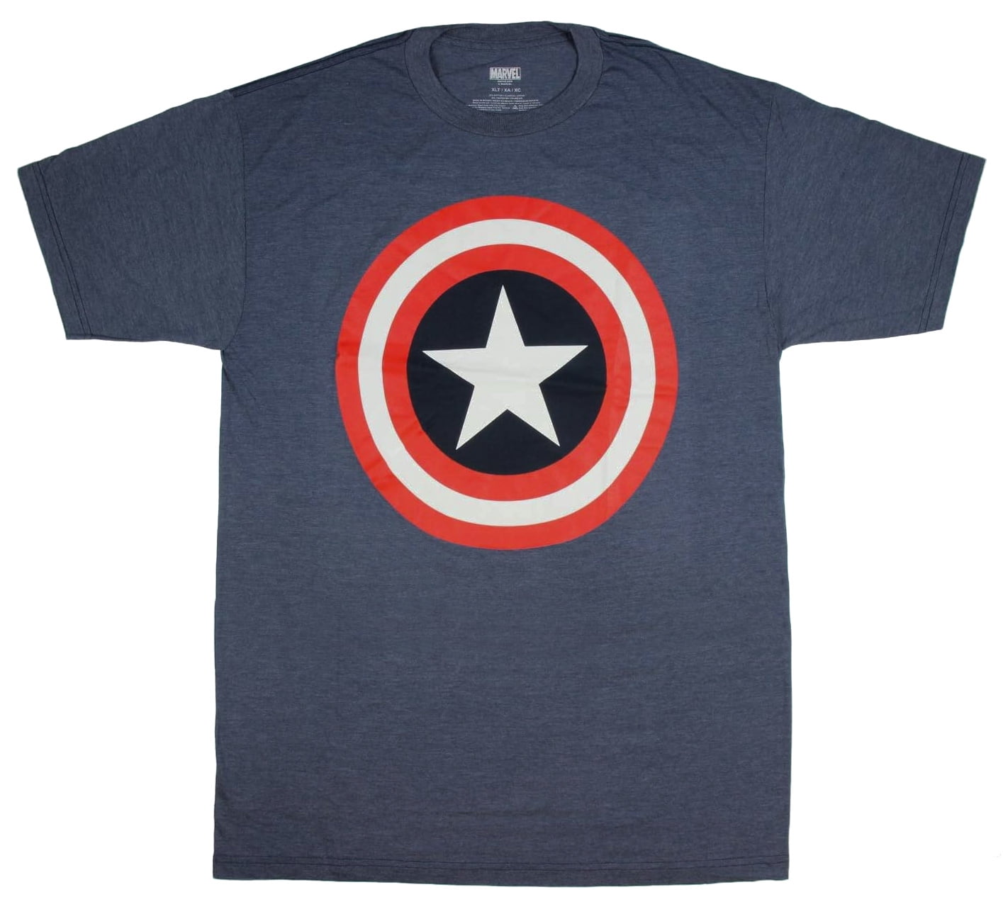 Marvel Captain America Men's T-Shirt Super Soldier Shield Design Adult ...