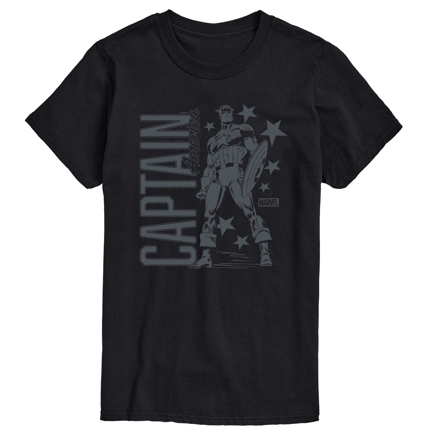 Marvel Captain America - Monochrome - Men's Short Sleeve Graphic Tee ...