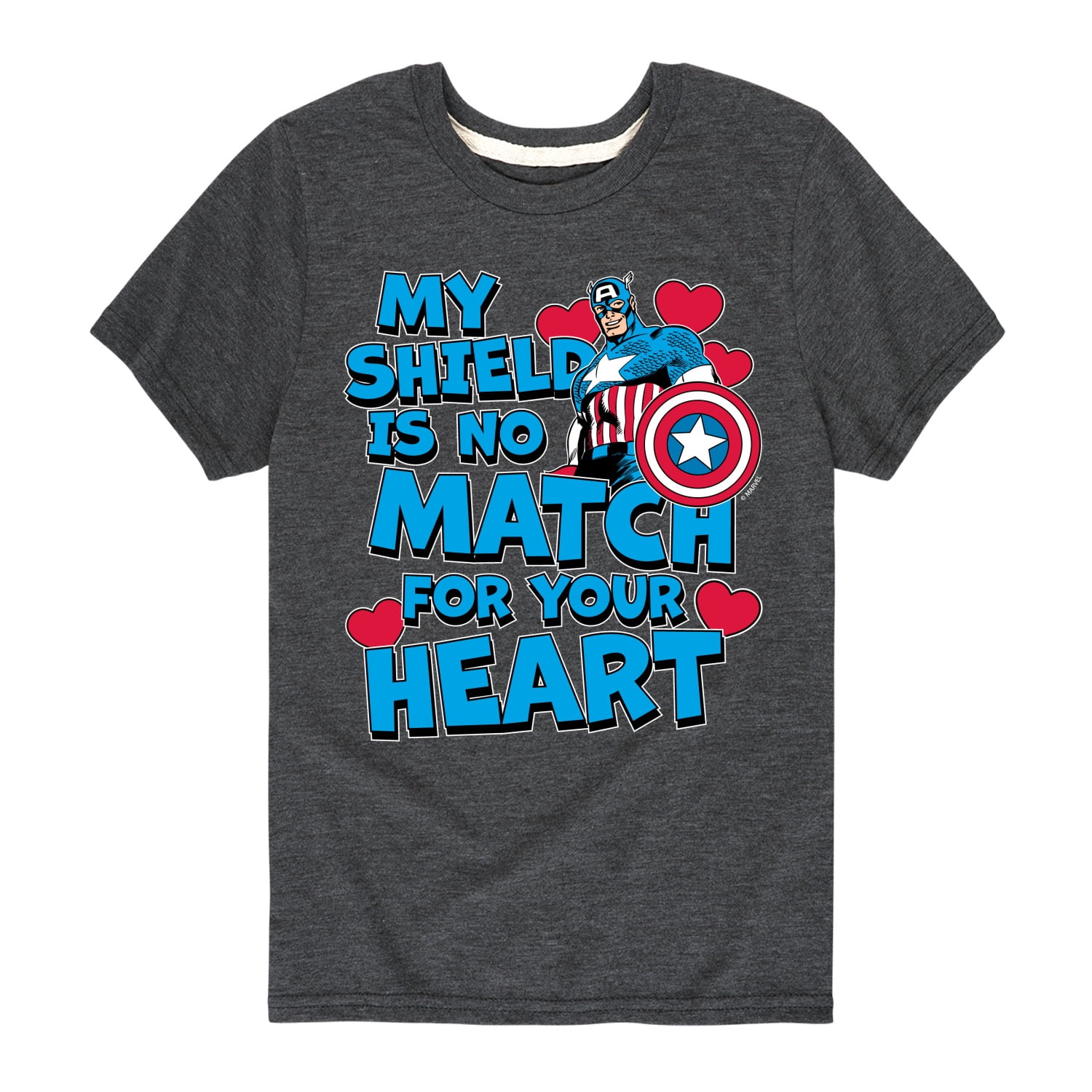 Marvel Captain America - My Shield Valentine - Toddler and Youth Short ...