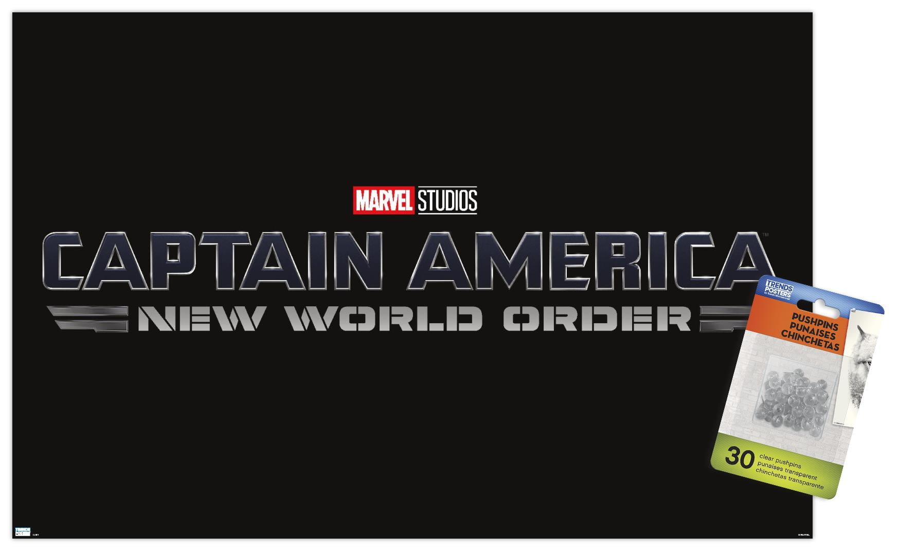 Marvel Captain America: New World Order - Logo Wall Poster with Push ...