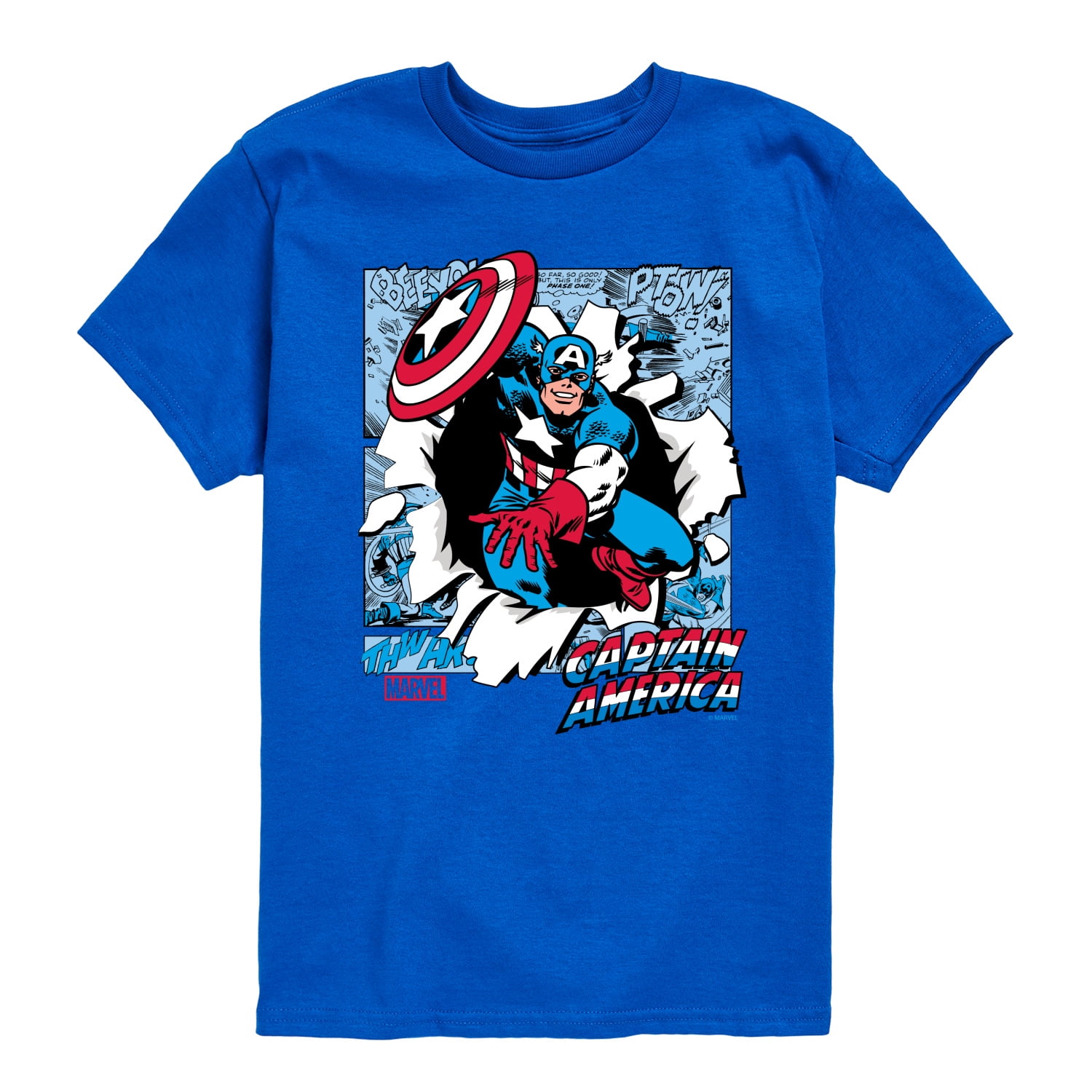 Marvel Captain America - Panels - Toddler and Youth Short Sleeve ...