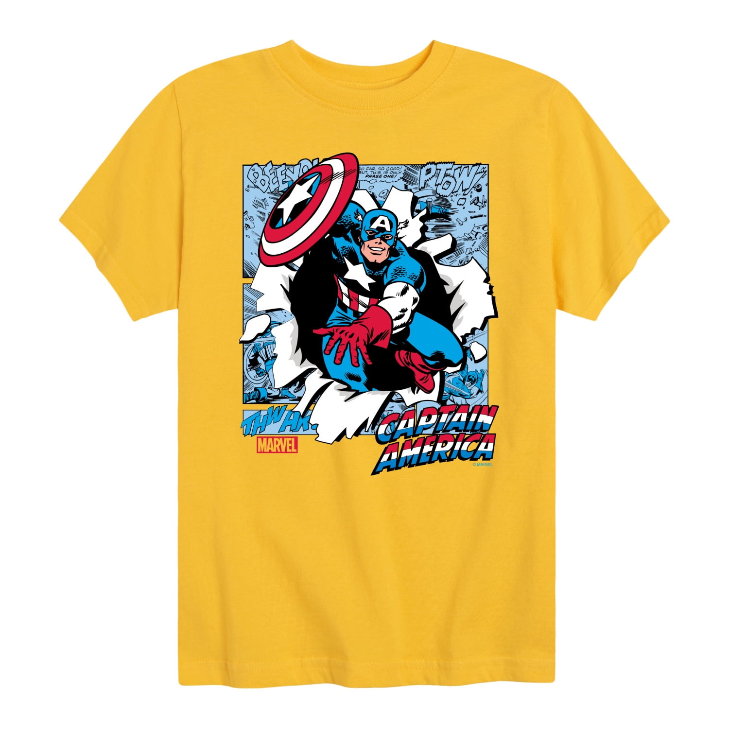 Marvel Captain America - Panels - Toddler and Youth Short Sleeve ...