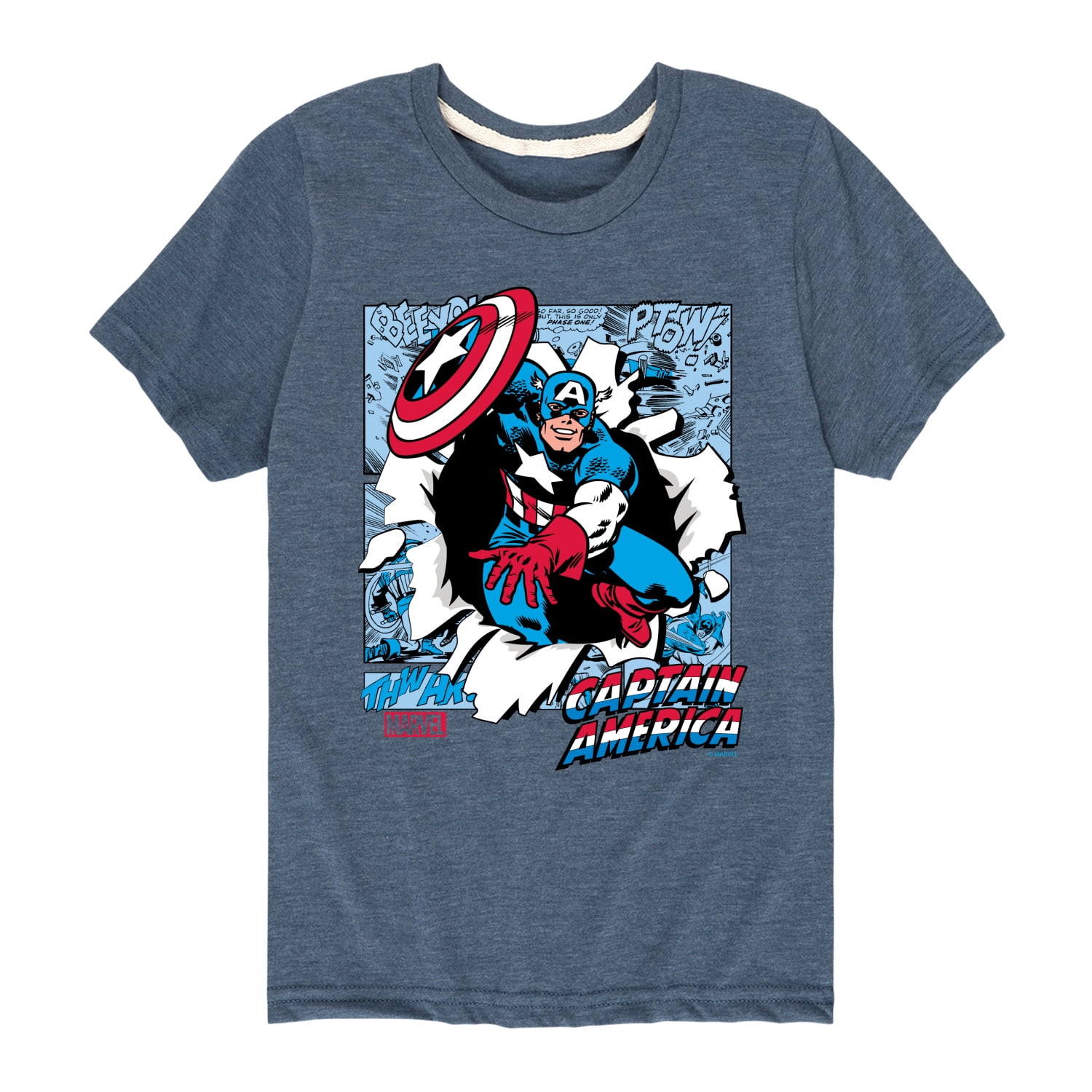Marvel Captain America - Panels - Toddler and Youth Short Sleeve ...