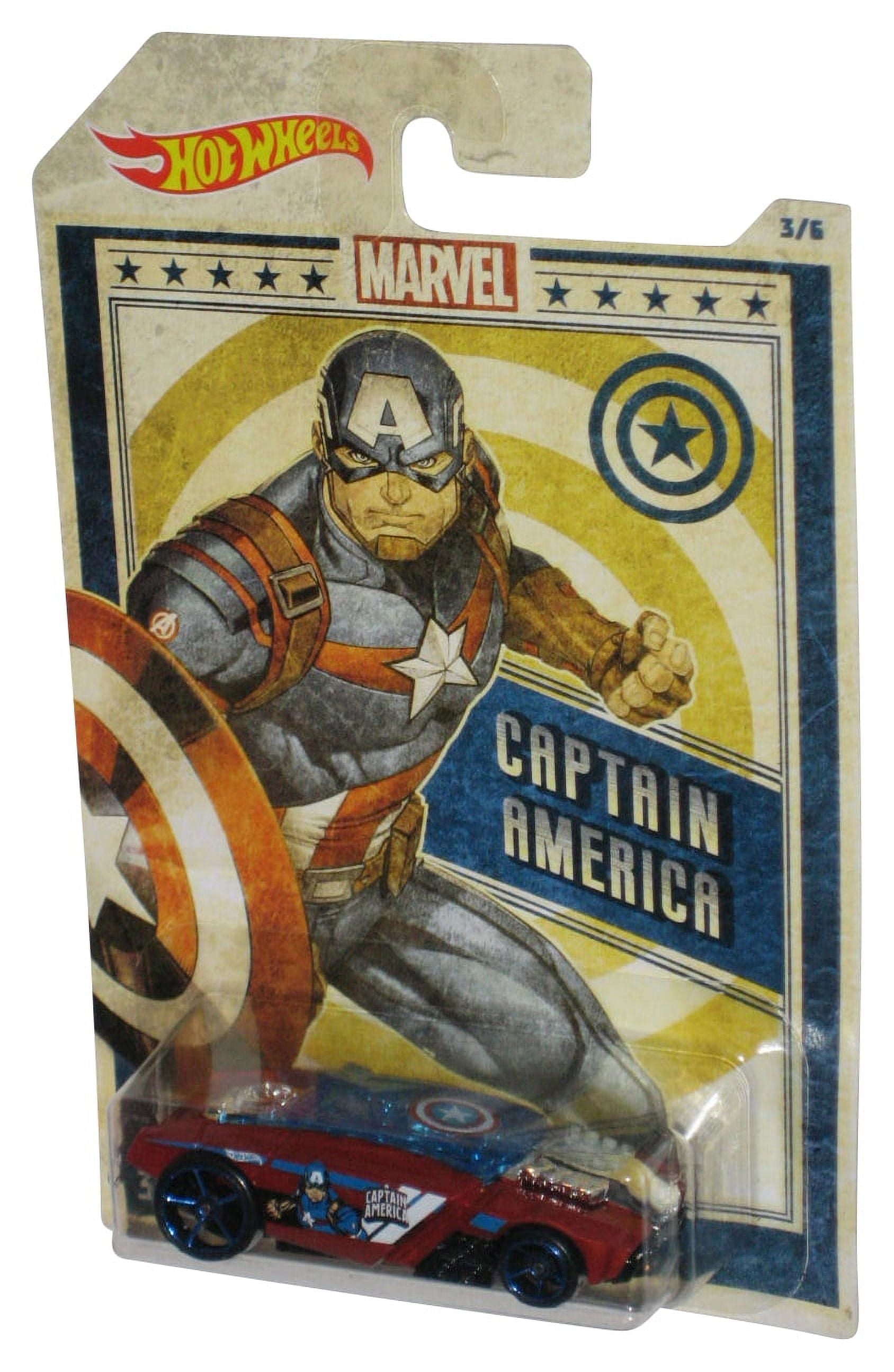 Marvel Captain America Rogue Hog (2018) Die-Cast Hot Wheels Toy Car 3/6 ...