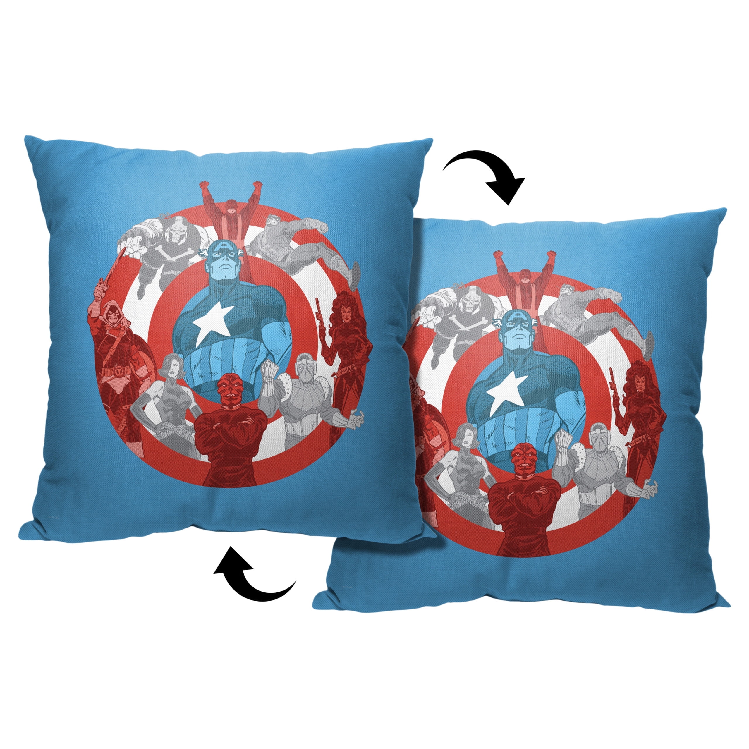 Marvel Captain America Shield From Villains Kids Printed Throw Pillow ...