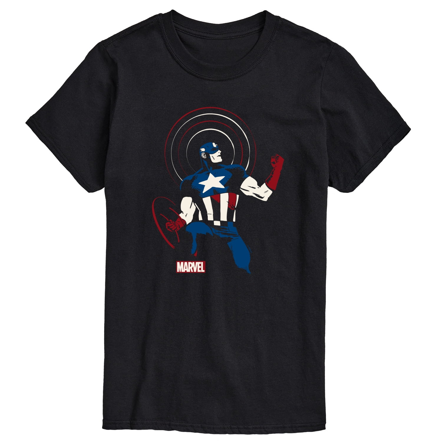 Marvel Captain America - Shield Pose - Men's Short Sleeve Graphic Tee ...