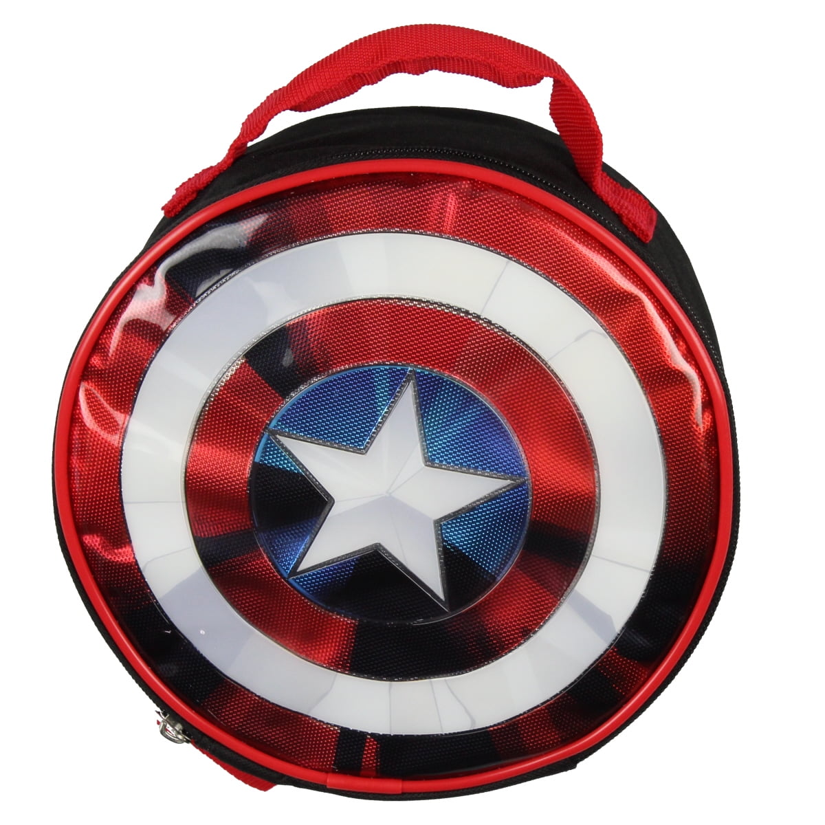 Marvel Captain America Shield Shiny Optical Illusion Insulated Lunch ...