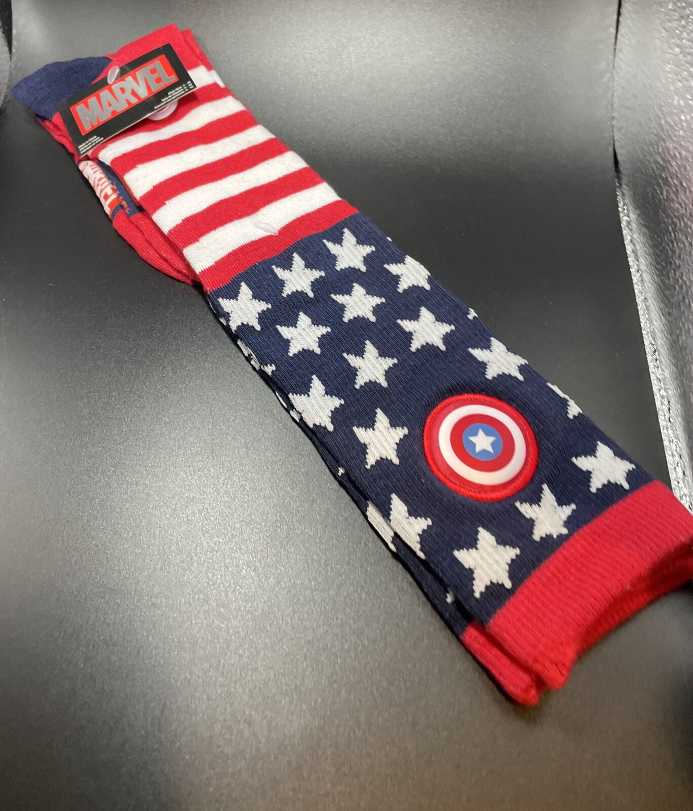 Marvel Captain America Stars & Stripes Knee High Ladies Socks - Walmart.com
