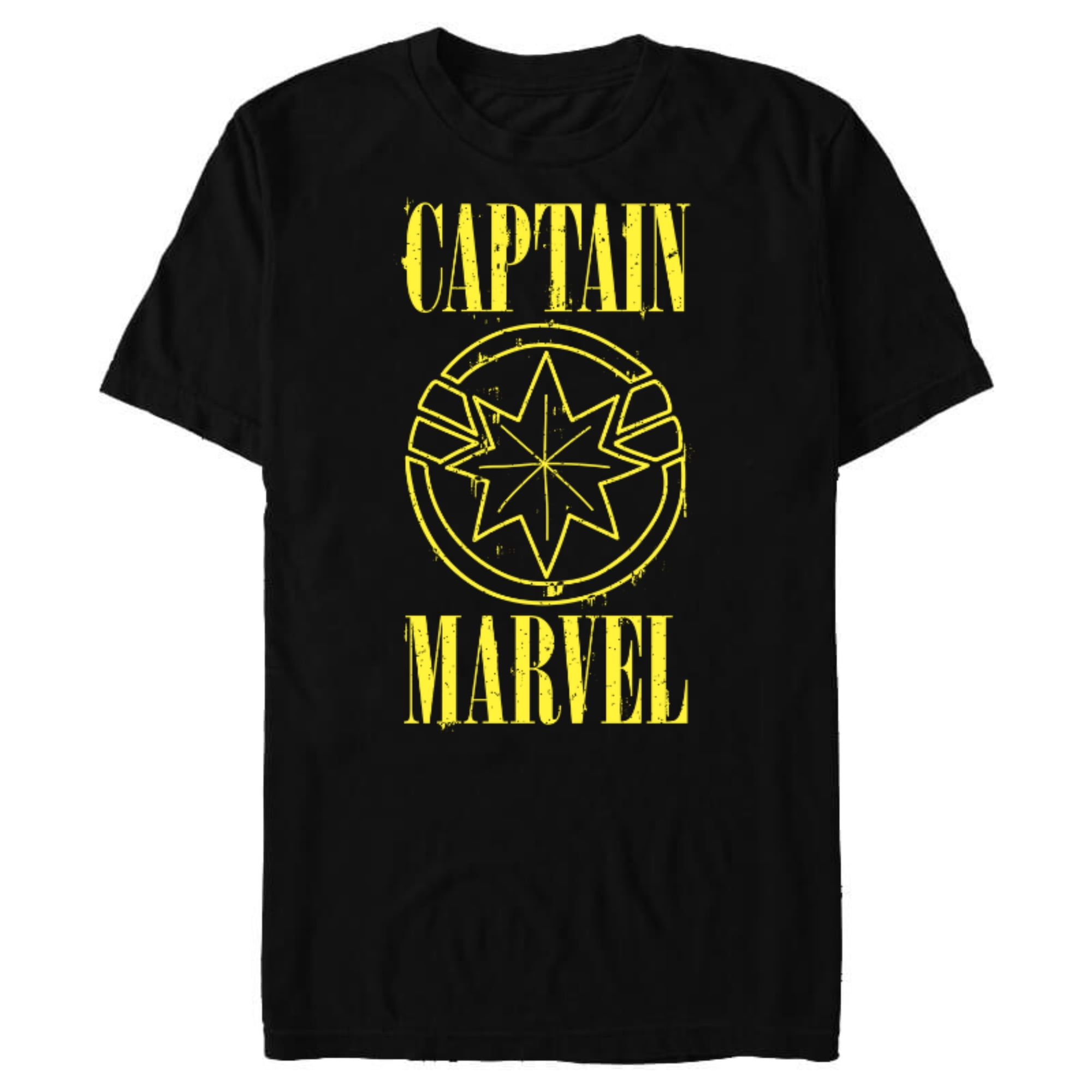 Marvel Captain Marvel 90s Logo - Short Sleeve Blended T-Shirt for ...