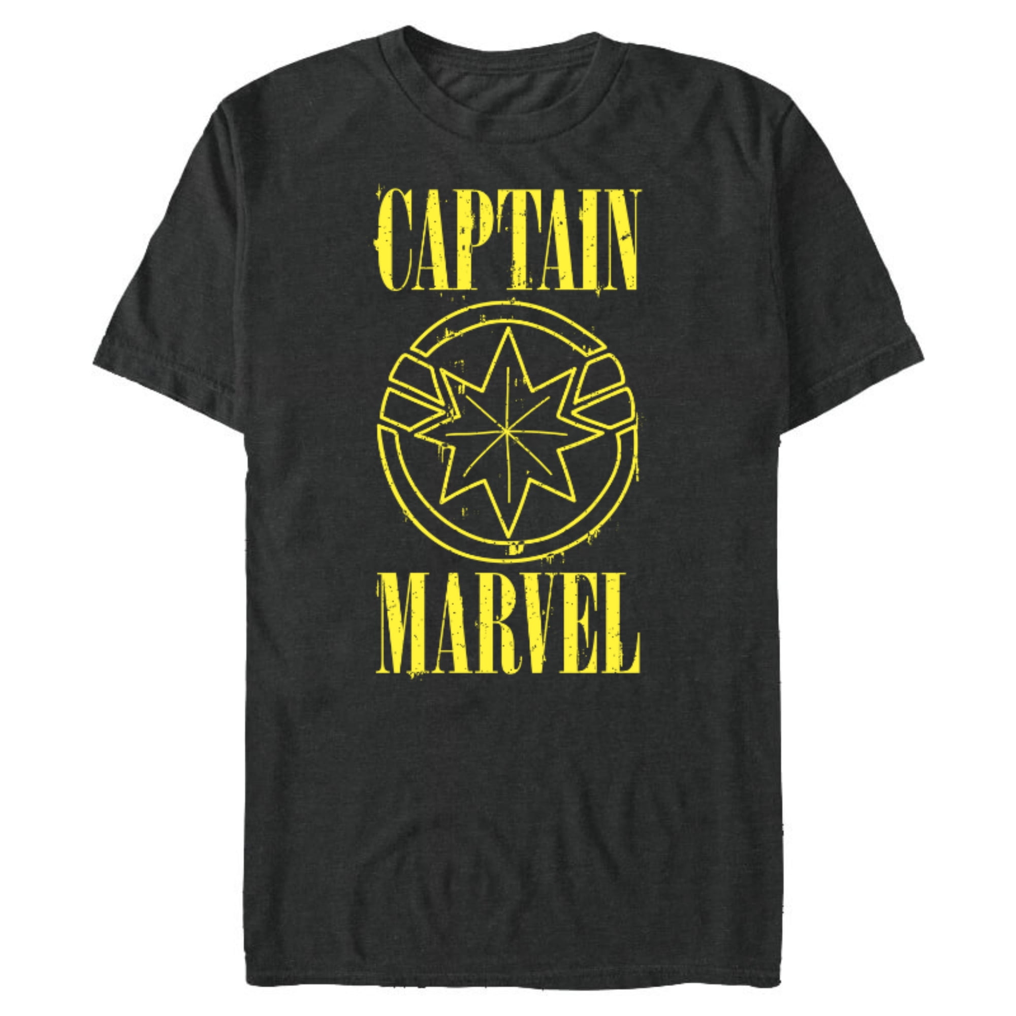 Marvel Captain Marvel 90s Logo - Short Sleeve Blended T-Shirt for ...