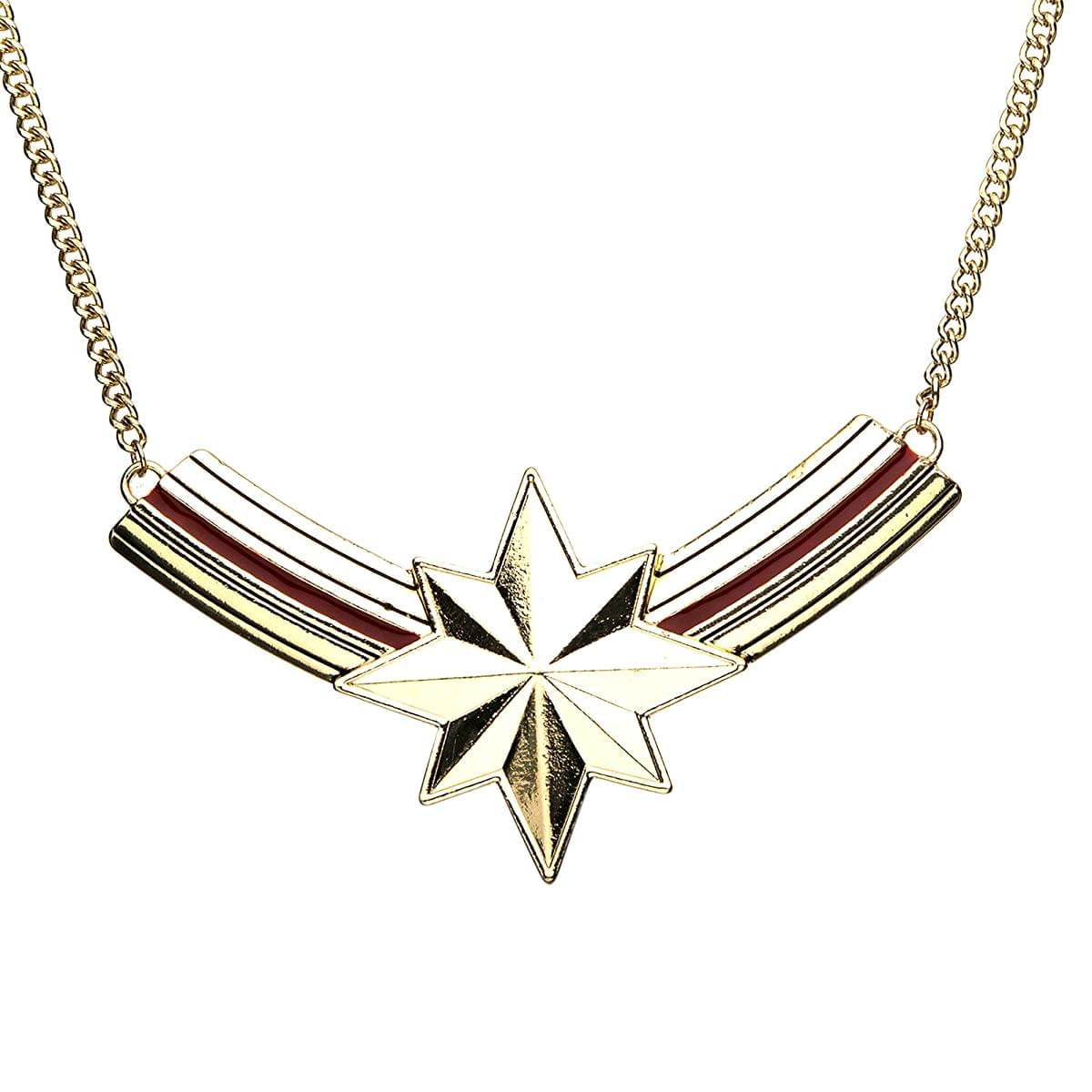 SalesOne International Marvel Captain Marvel Logo Curb Chain Necklace ...