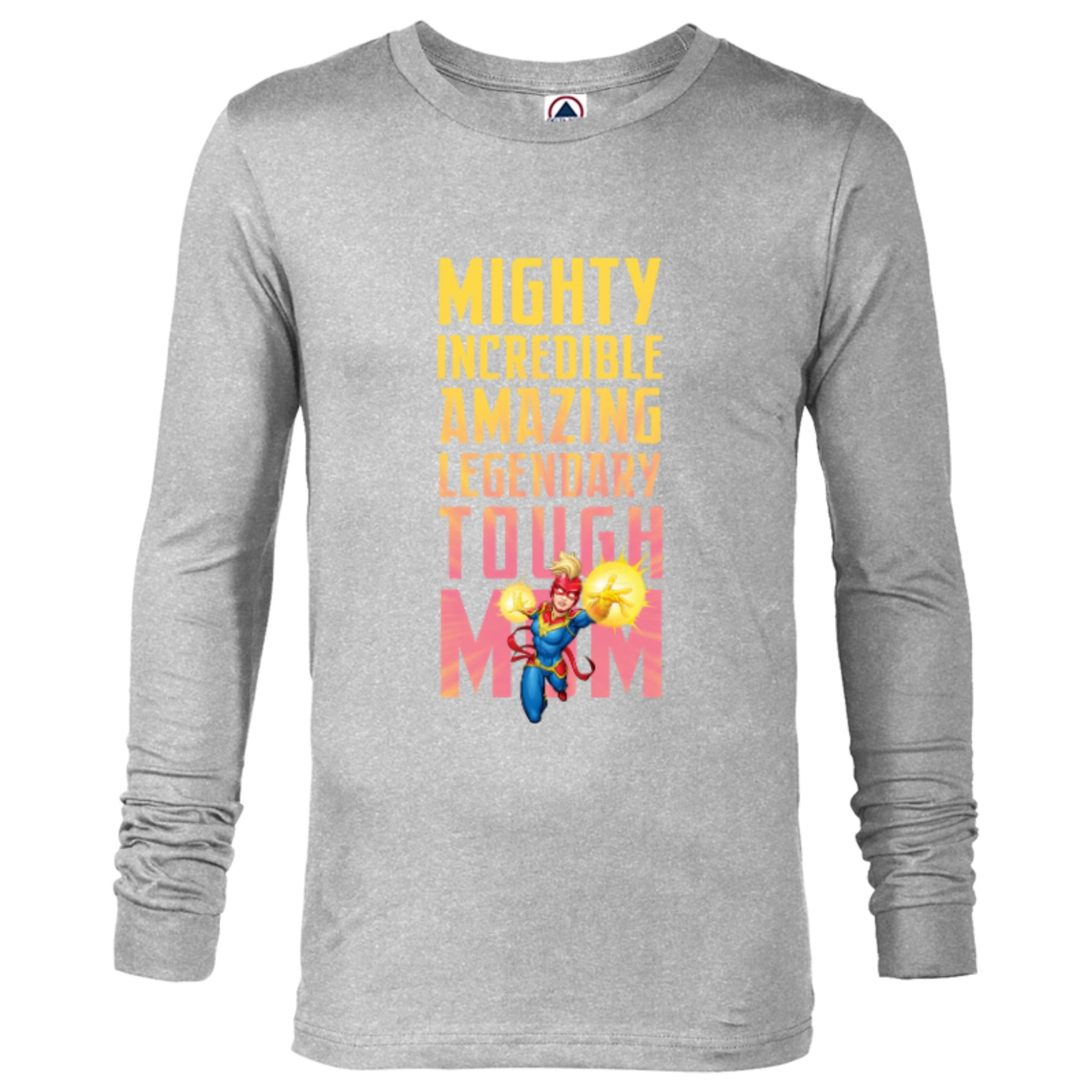 Marvel Captain Marvel Mighty Tough Mom Birthday Mother’s Day - Long Sleeve T-Shirt for Men ...