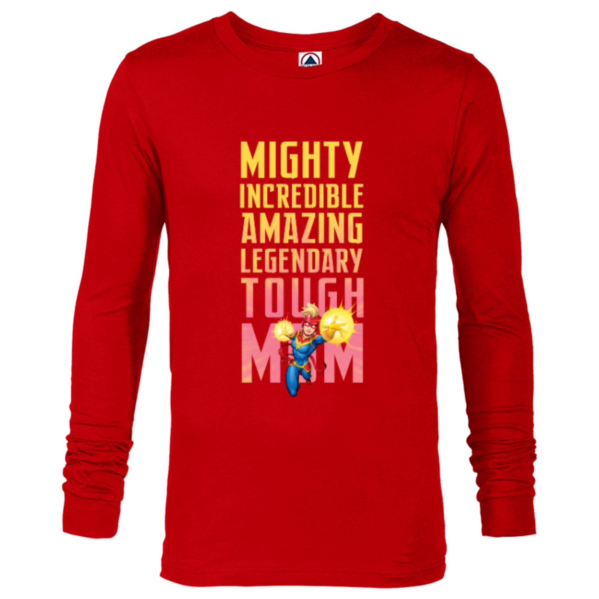 Marvel Captain Marvel Mighty Tough Mom Birthday Mother’s Day - Long ...