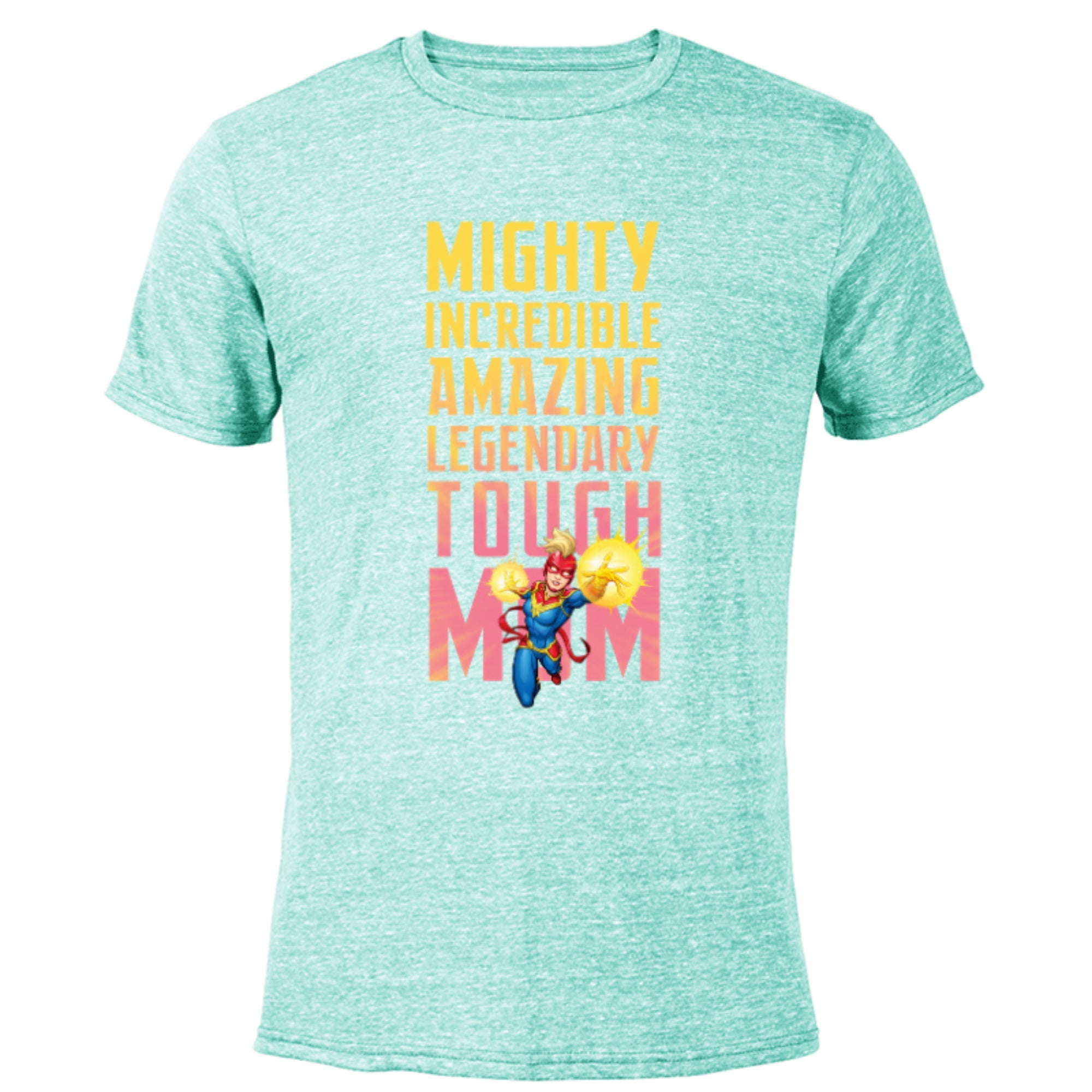 Marvel Captain Marvel Mighty Tough Mom Birthday Mother’s Day - Short Sleeve Blended T-Shirt for ...