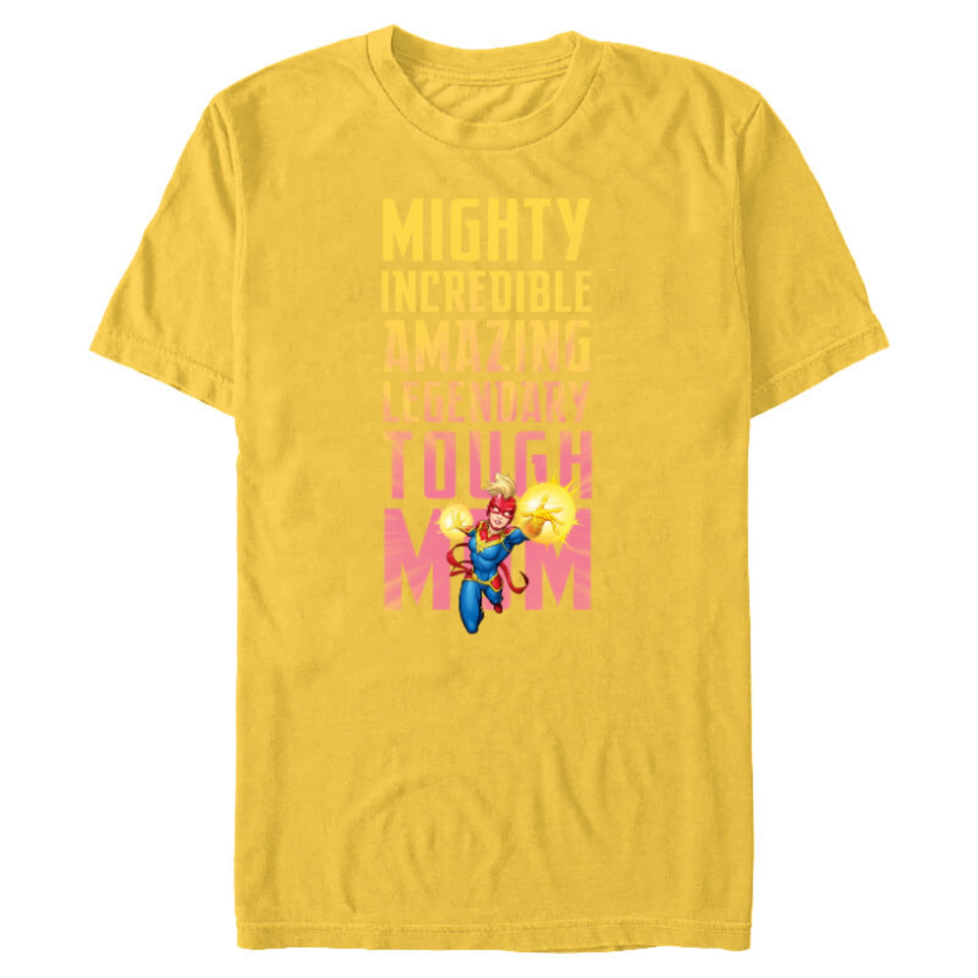 Marvel Captain Marvel Mighty Tough Mom Birthday Mother’s Day - Short Sleeve Blended T-Shirt for ...