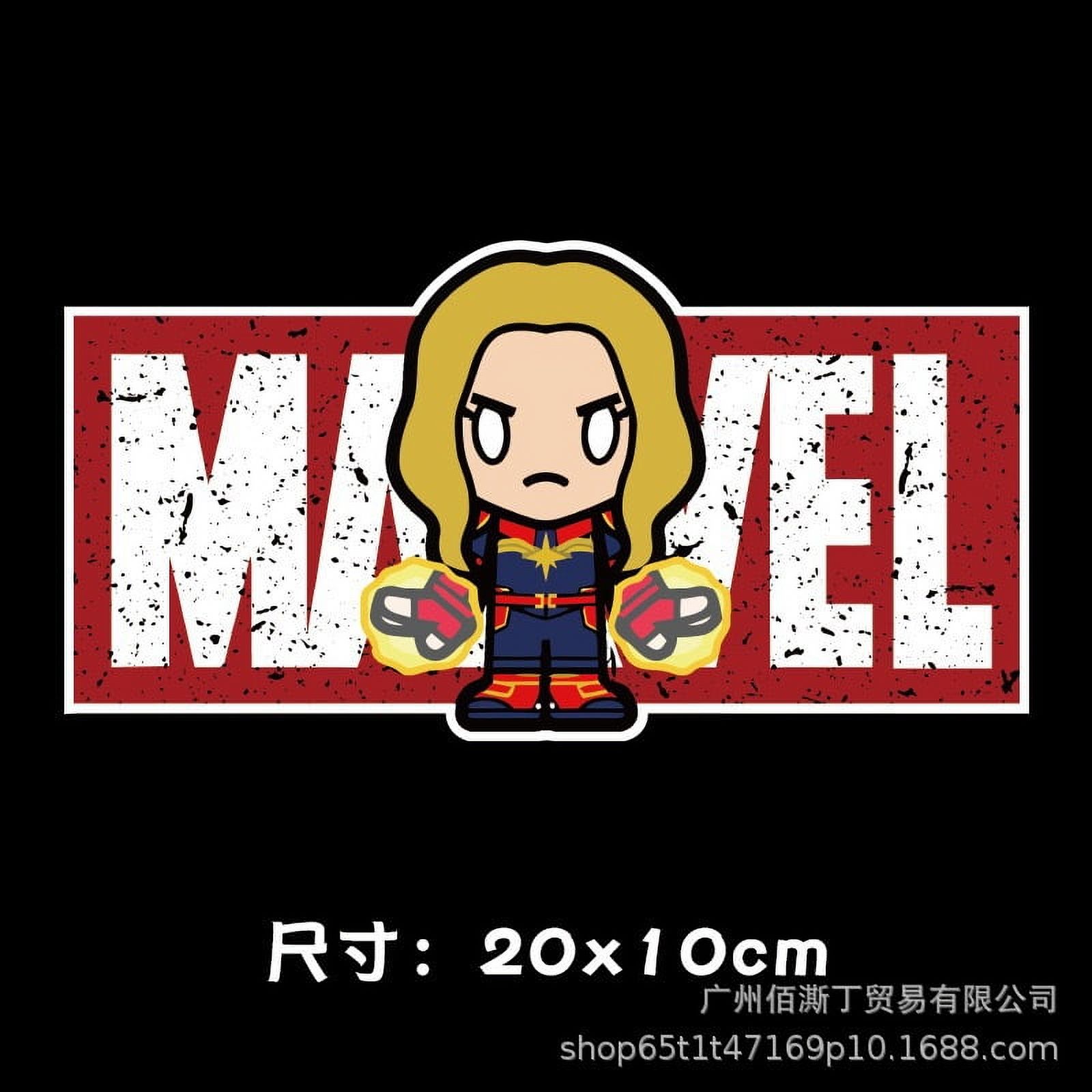 Marvel Car Sticker Creative Cartoon Iron Man Decorative Scratches Rear ...