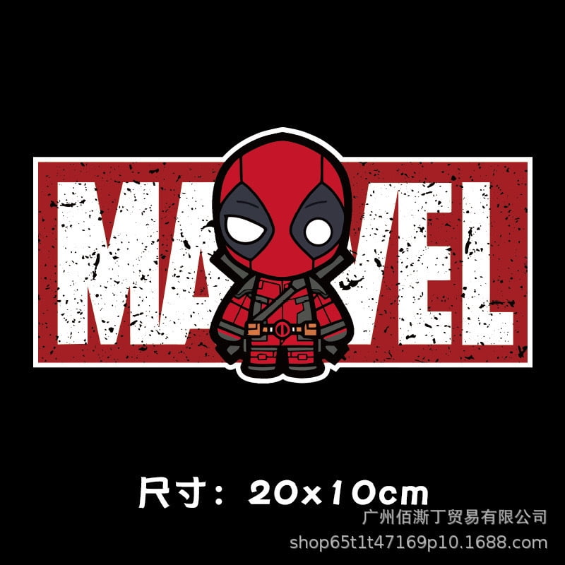 Marvel Car Sticker Creative Cartoon Iron Man Decorative Scratches Rear ...
