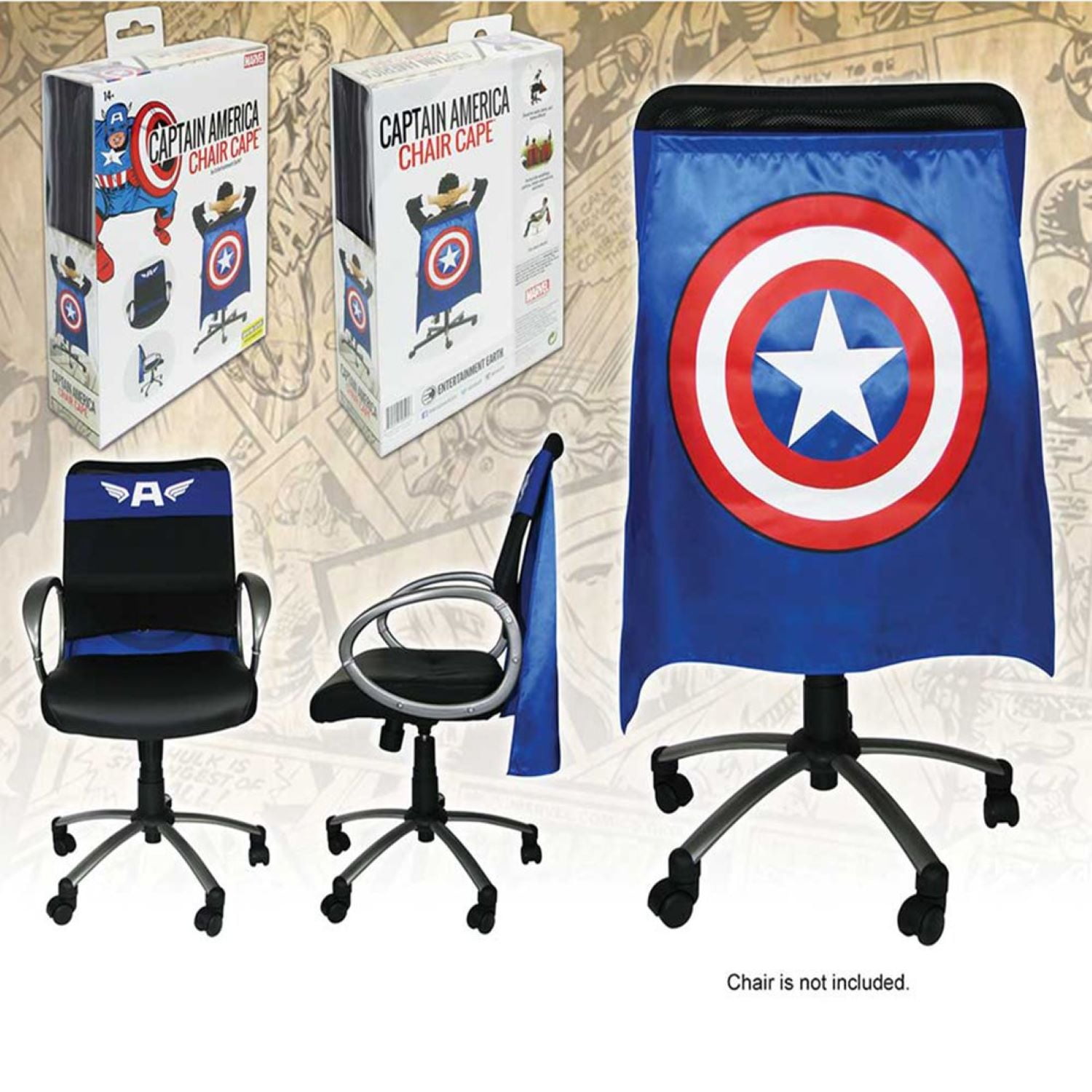 Entertainment Earth Classic Captain America Chair Cape - Walmart.com