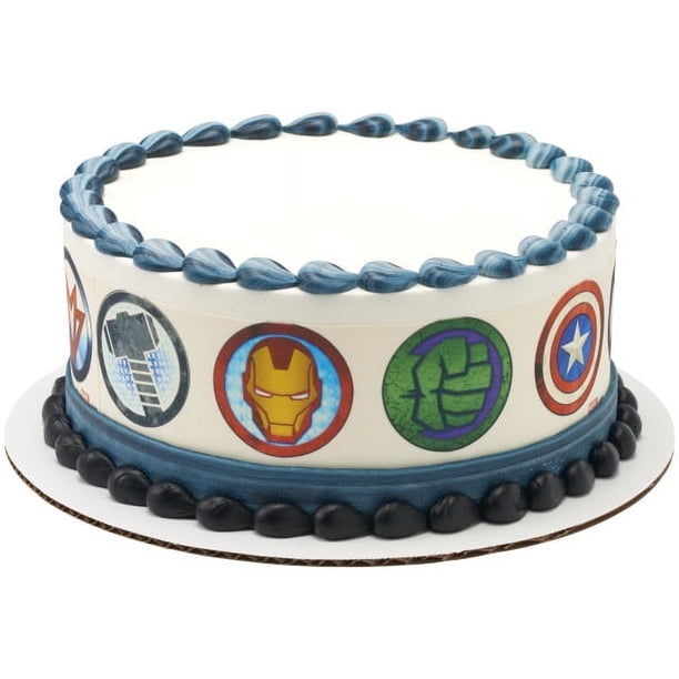 Marvel Character Icons Edible Cake Topper Image Strips - Walmart ...