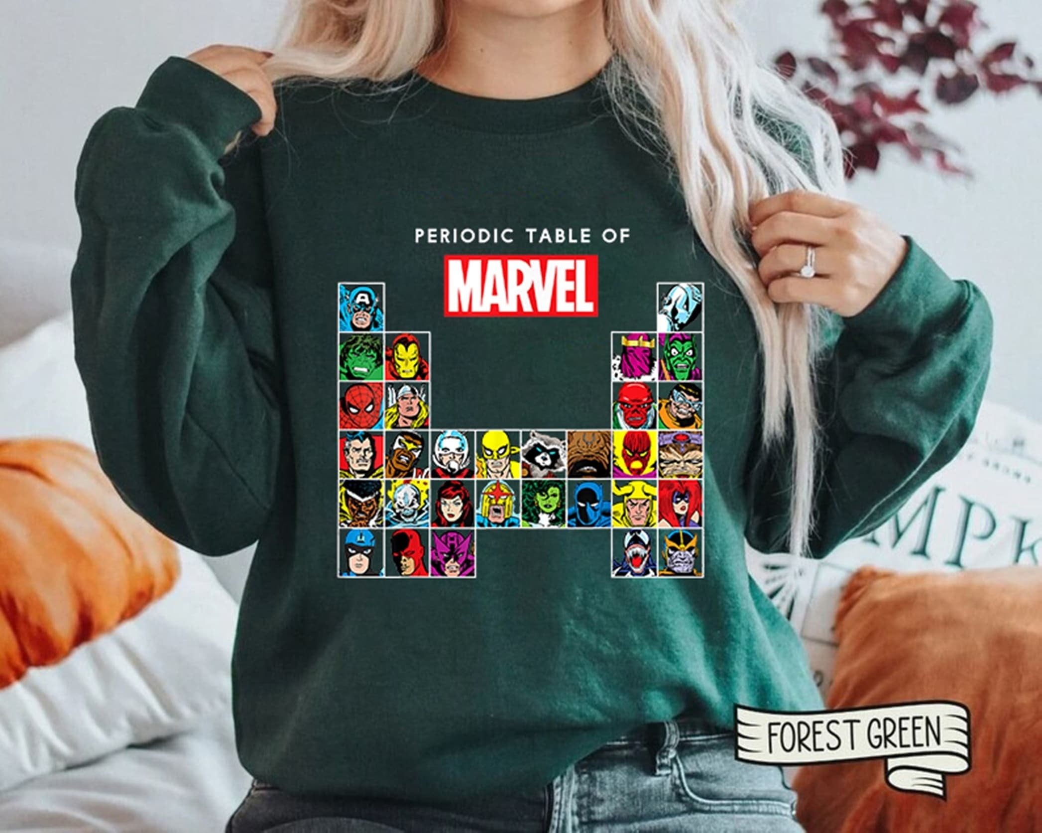 Marvel Characters Periodic Table Shirt, Periodic Table T-Shirt, Marvel ...
