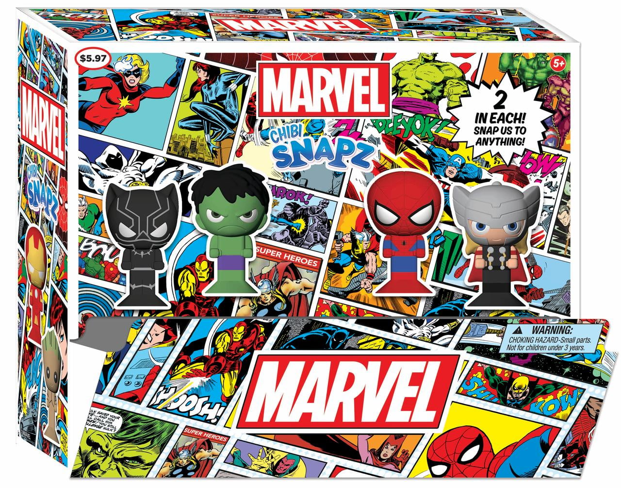 Marvel Chibi Snapz 2pk Capsule - Walmart.com