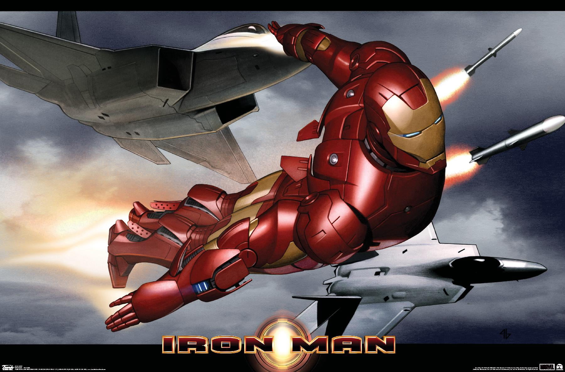 Marvel Cinematic Universe - Iron Man - In Flight with Jets Wall Poster ...
