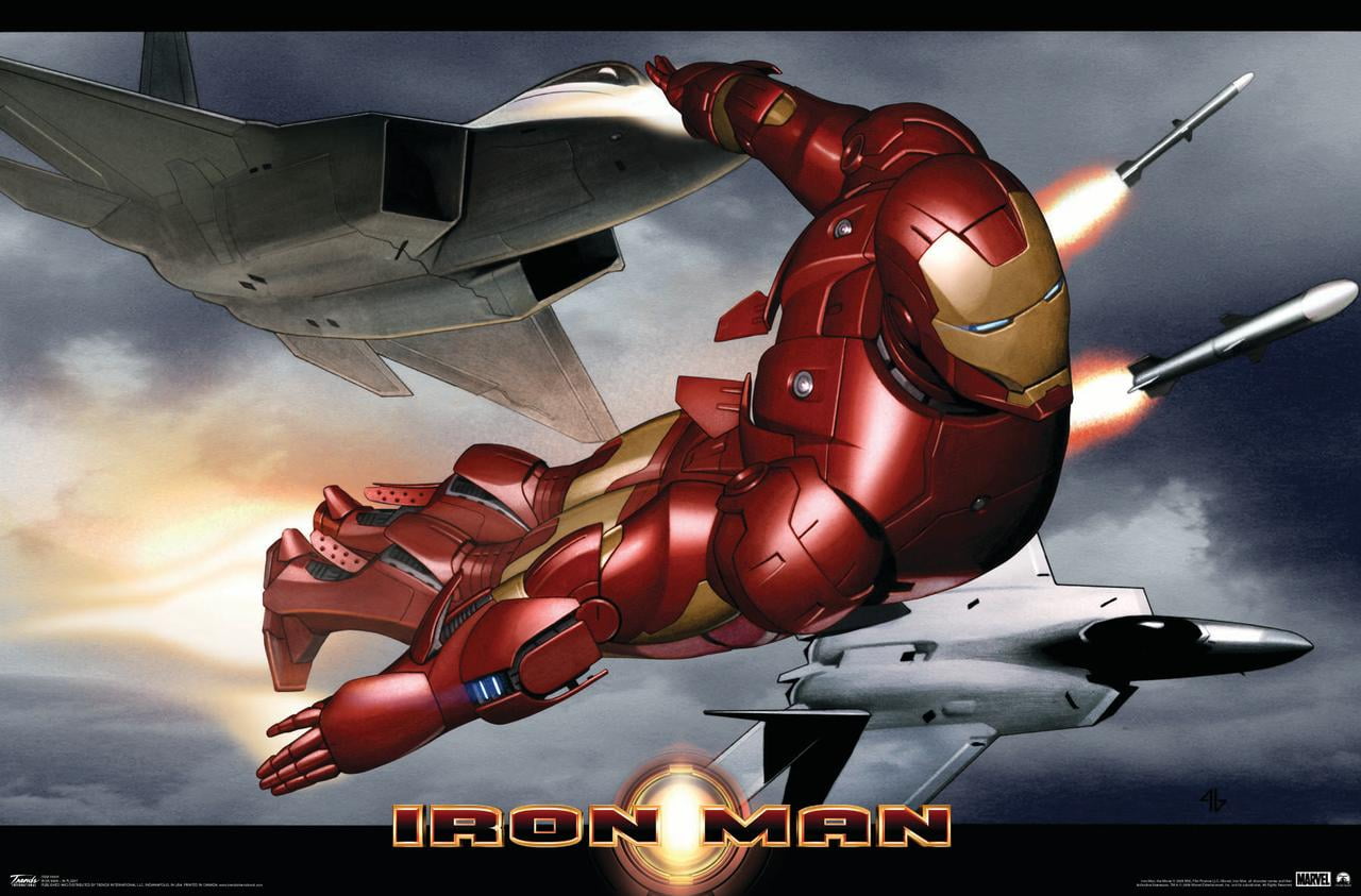 Marvel Cinematic Universe - Iron Man - In Flight with Jets Wall Poster ...
