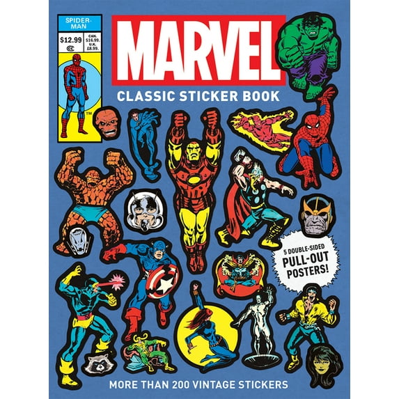 Marvel Classic Sticker Book (Paperback) - Walmart.com