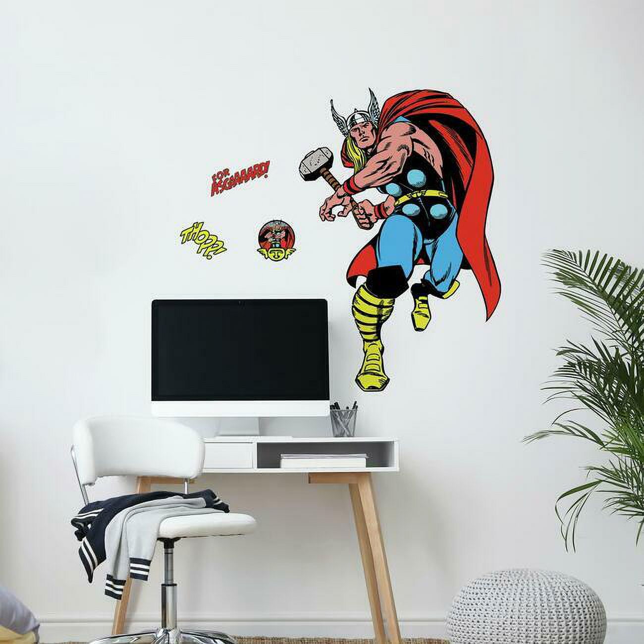 Marvel Classic Thor Comic Peel and Stick Giant Wall Decal - Walmart.com