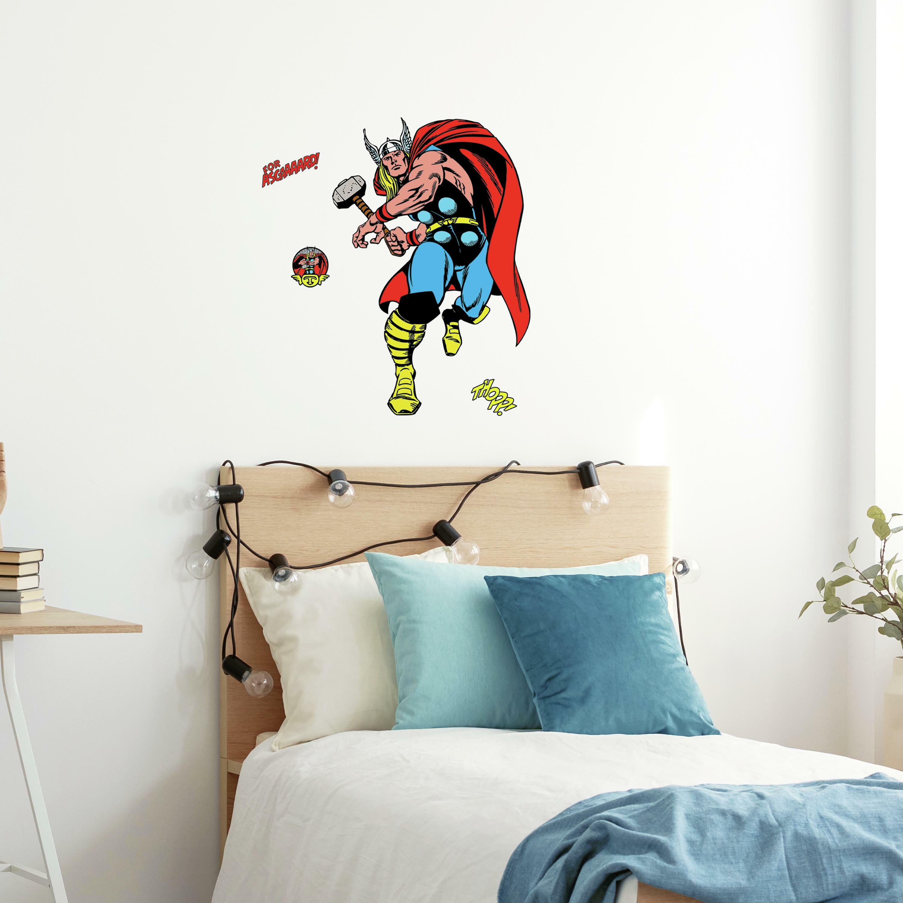 Marvel Classic Thor Comic Peel and Stick Giant Wall Decal - Walmart.com