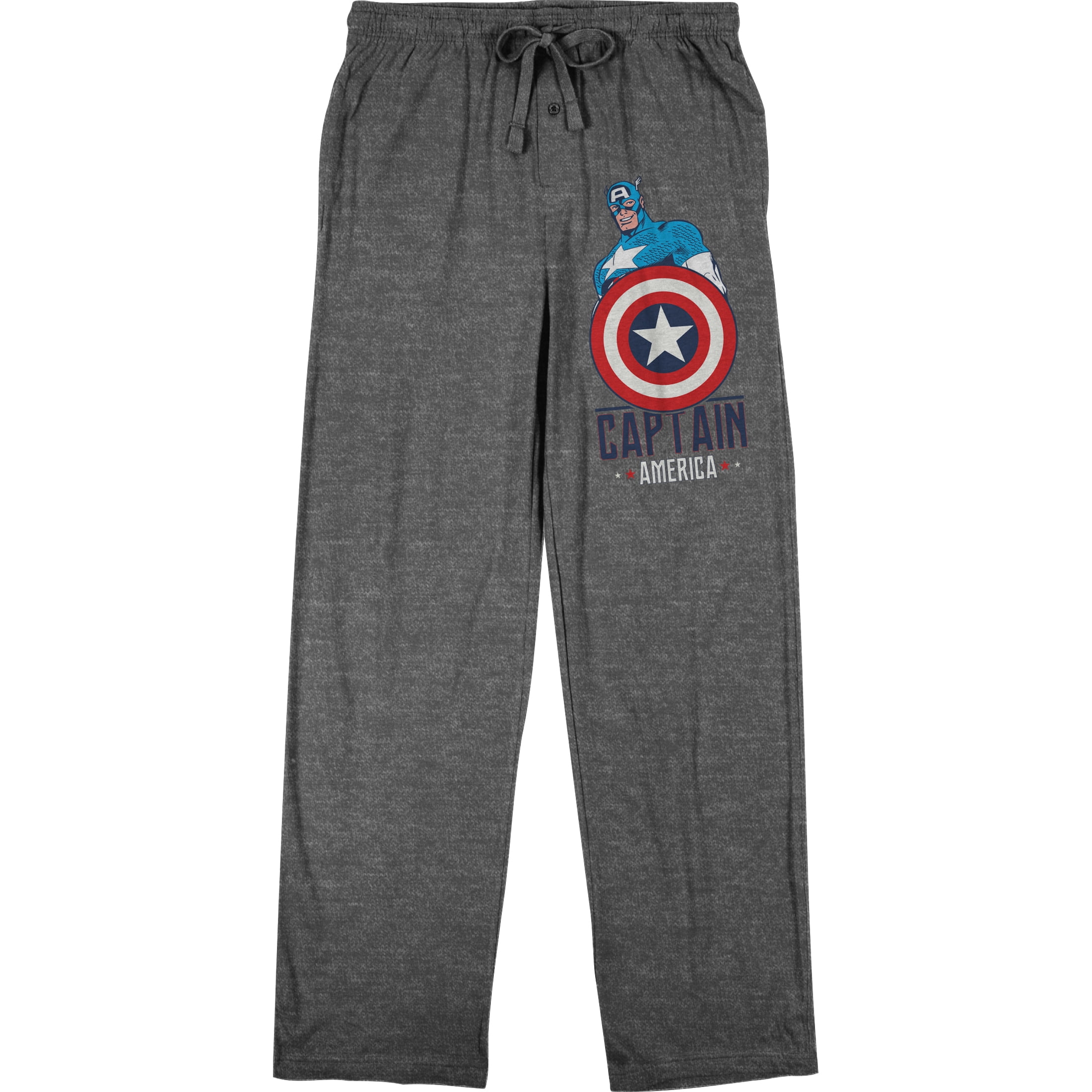 Marvel Comic Book Captain America Shield Men's Heather Grey Sleep ...