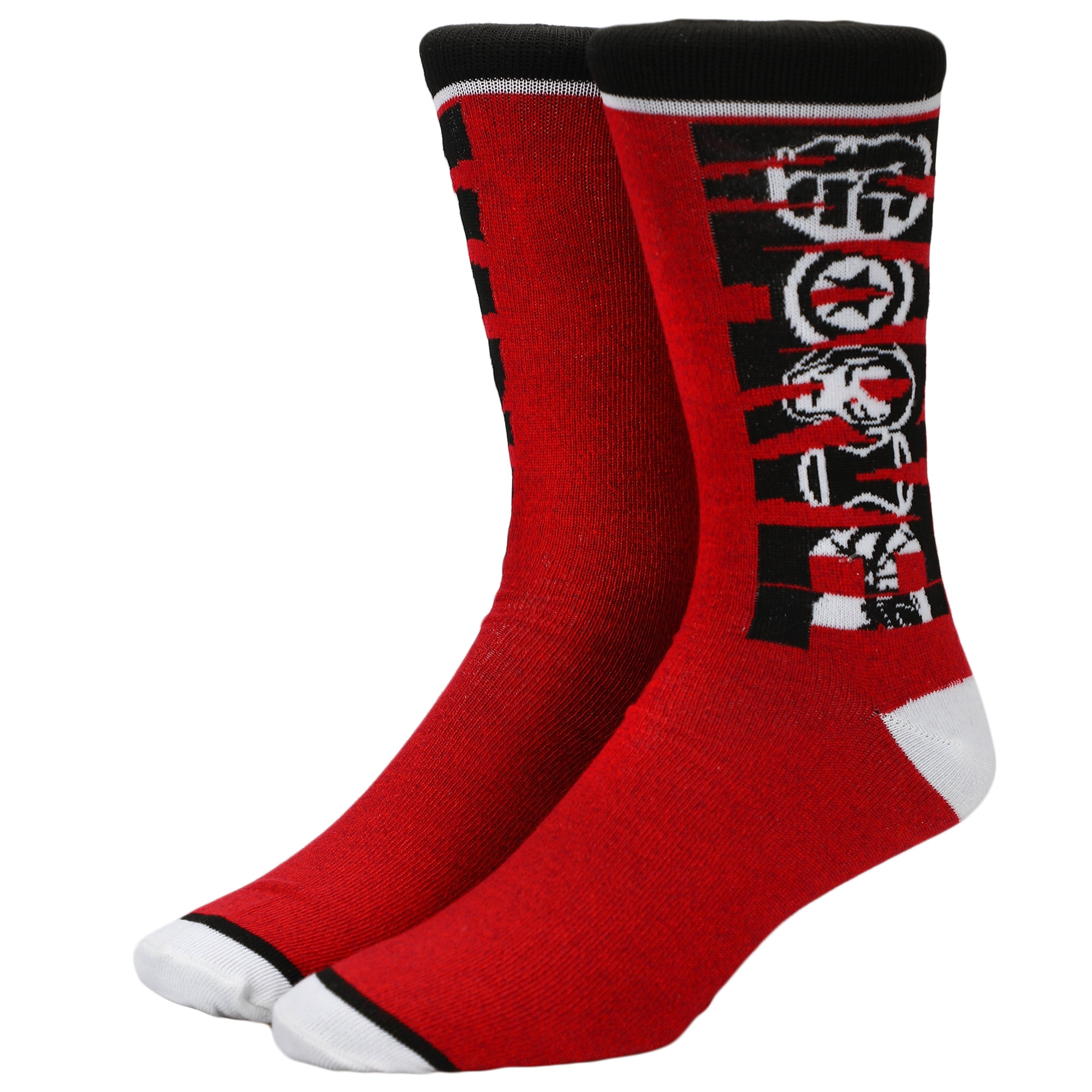 Marvel Comic Book Logo Superheroes Black Crew Socks - Walmart.com