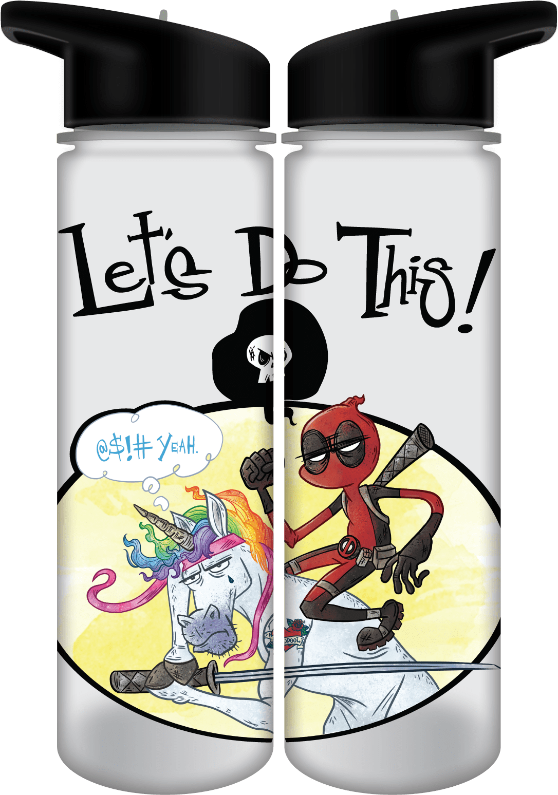 Marvel Comic Deadpool Character 24 Oz. Plastic Water Bottle - Walmart.com