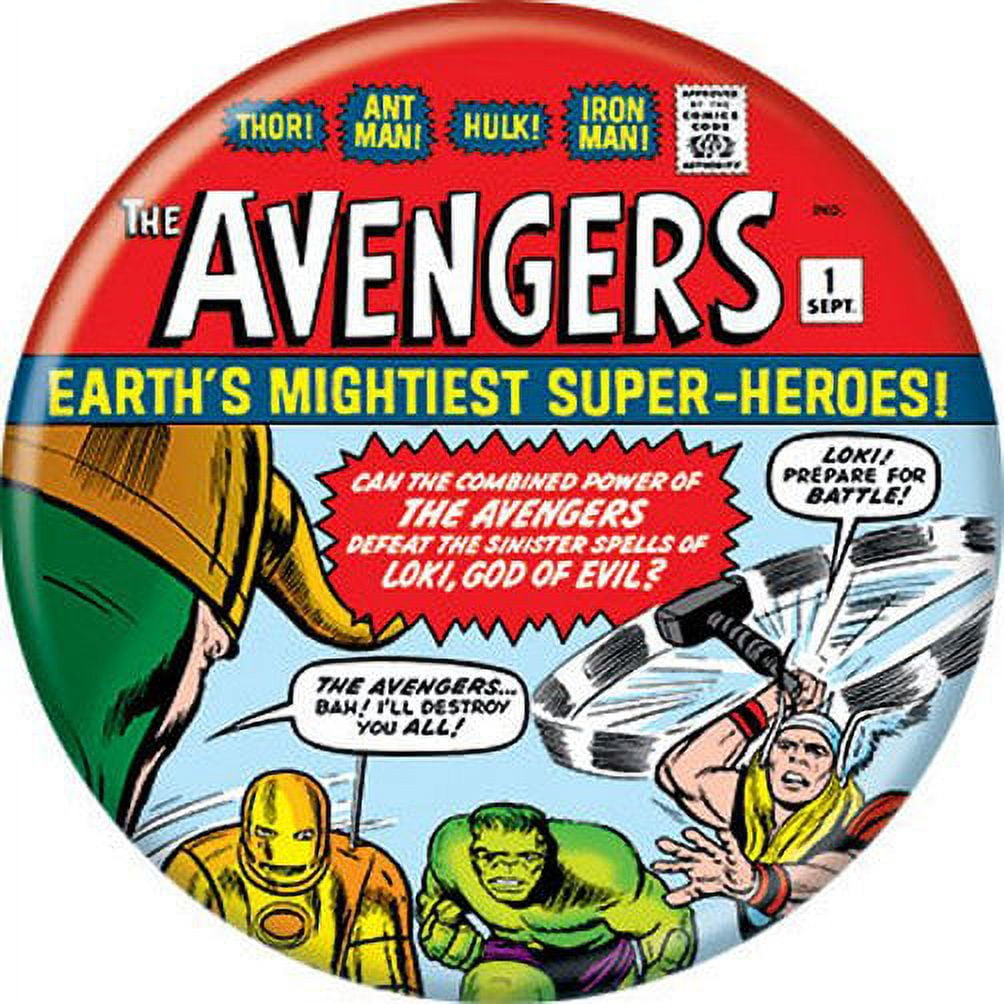 Marvel Comics 1980s Avengers #1 Cover 1.25" Pinback Button - Walmart.com
