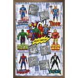 Marvel Comics - Action Figures Wall Poster, 22.375" x 34", Framed ...