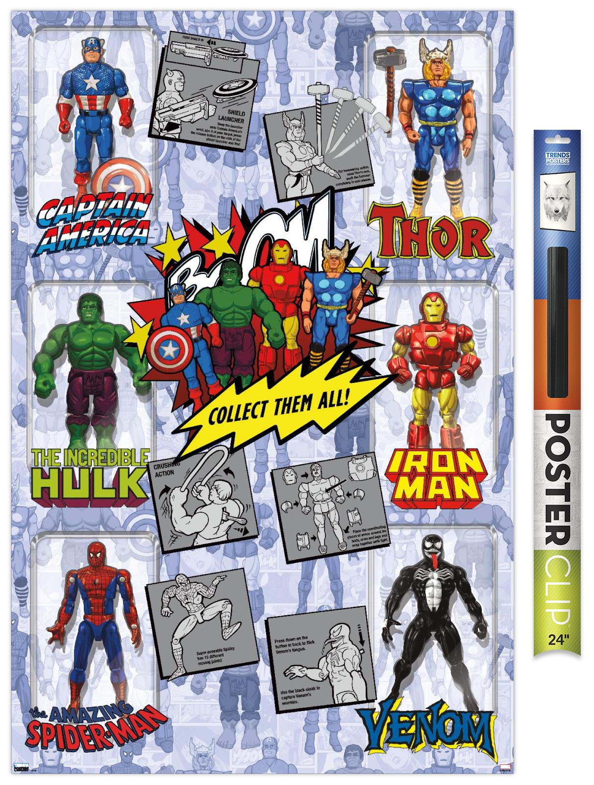 Marvel Comics - Action Figures Wall Poster, 22.375" x 34" - Walmart.com