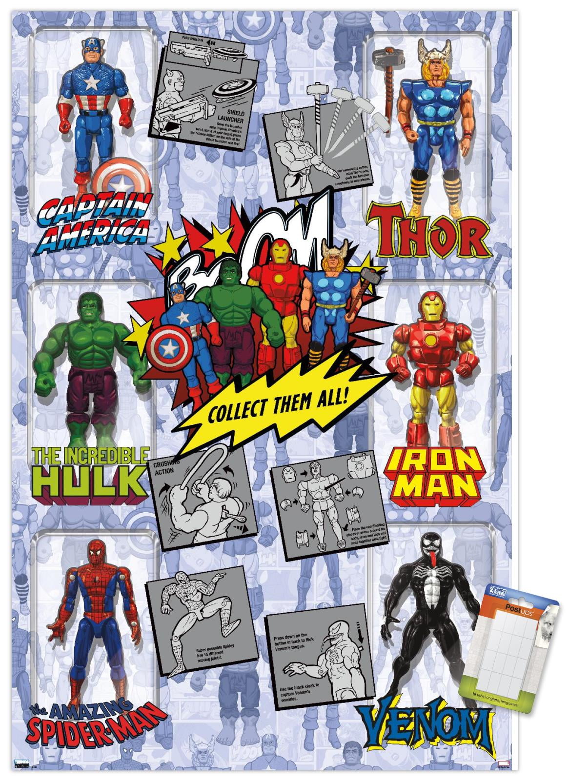 Marvel Comics - Action Figures Wall Poster, 22.375" x 34" - Walmart.com