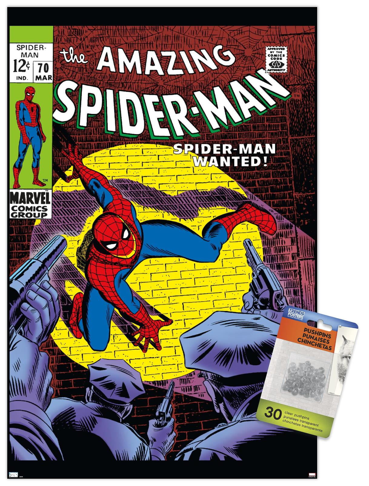 Marvel Comics - Amazing Spider-Man #70 Wall Poster with Push Pins, 14. ...