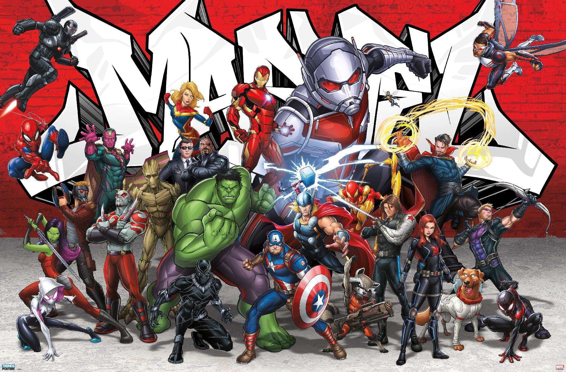 Marvel Comics - Animated Group Wall Poster, 14.725" x 22.375" - Walmart.com