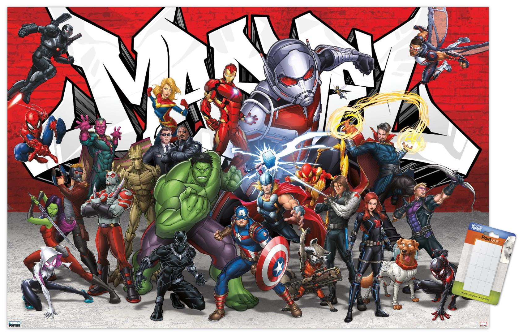 Marvel Comics - Animated Group Wall Poster, 14.725" x 22.375" - Walmart.com