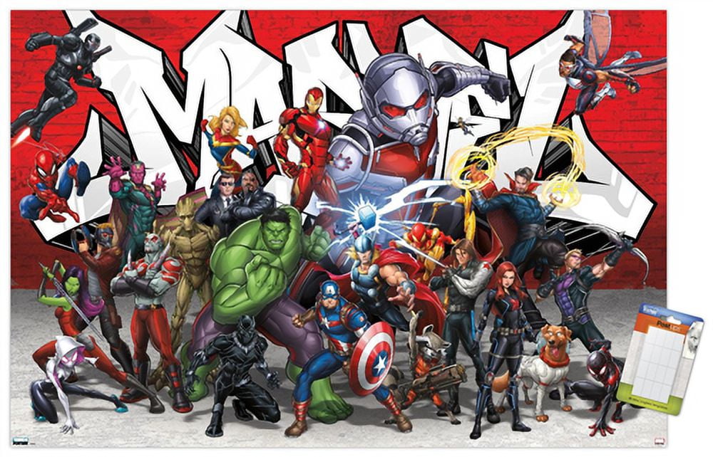 Marvel Comics - Animated Group Wall Poster, 22.375" x 34" - Walmart.com