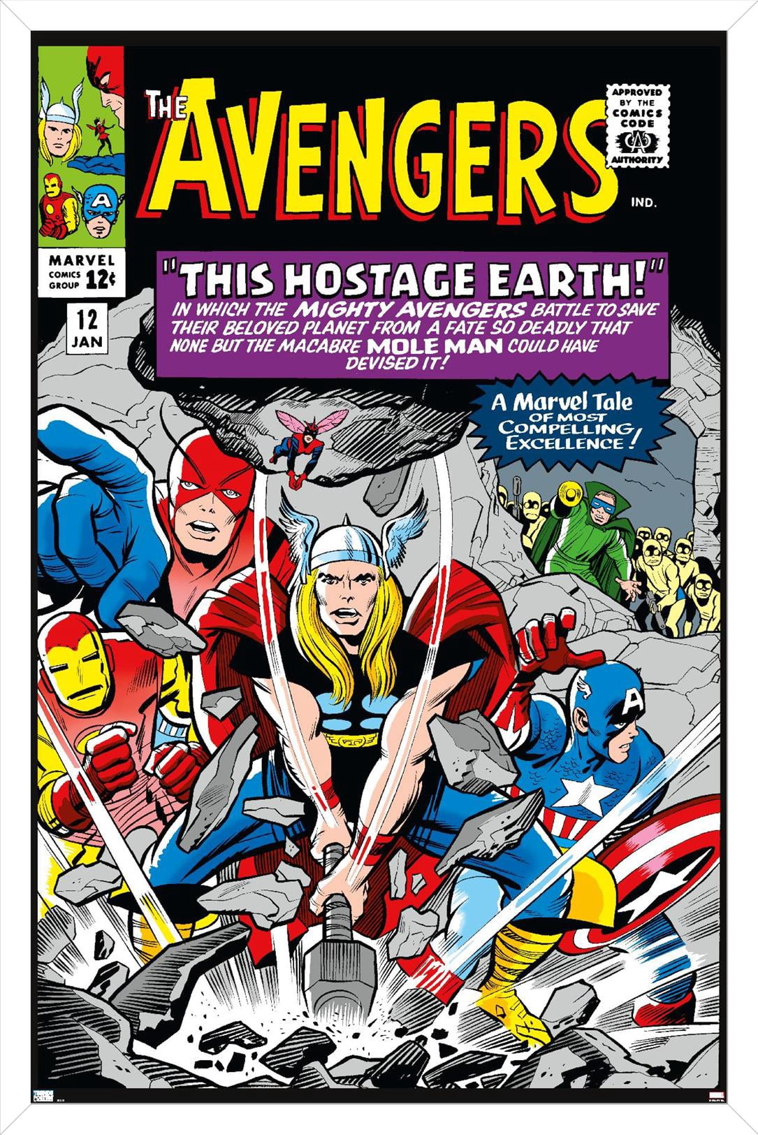 Marvel Comics - Avengers #12 Wall Poster, 22.375" x 34" Framed ...
