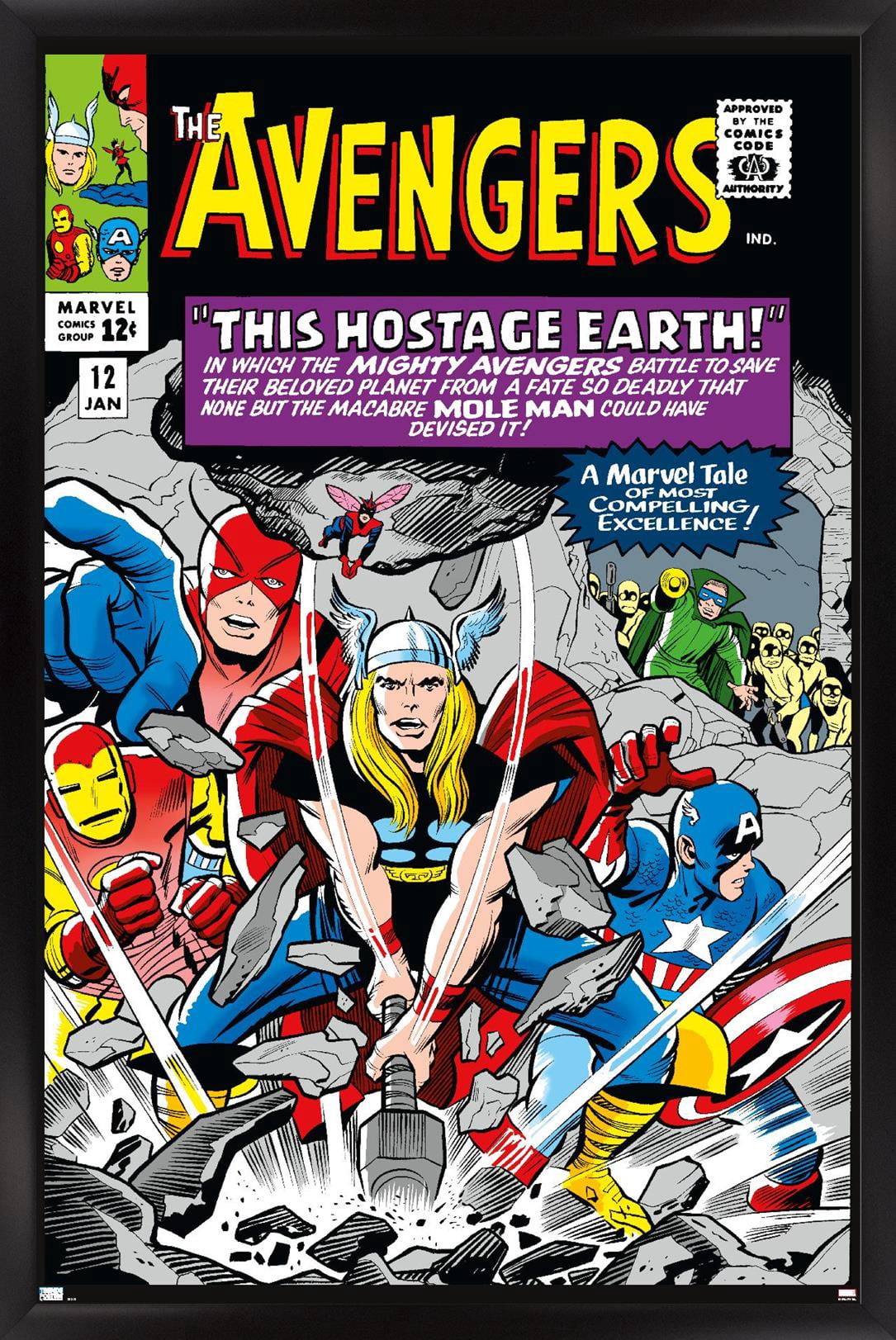 Marvel Comics - Avengers #12 Wall Poster, 22.375" x 34" Framed ...