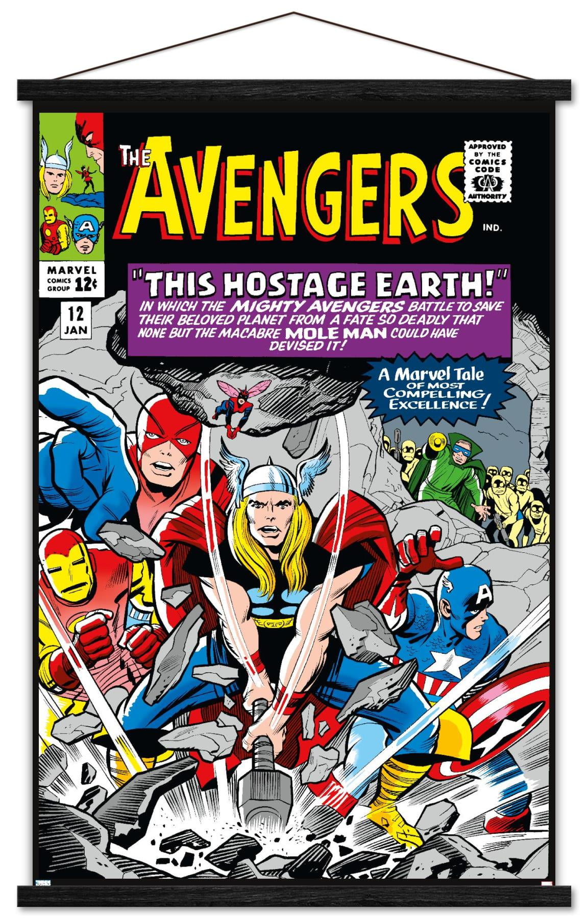 Marvel Comics - Avengers #12 Wall Poster with Magnetic Frame, 22.375" x ...
