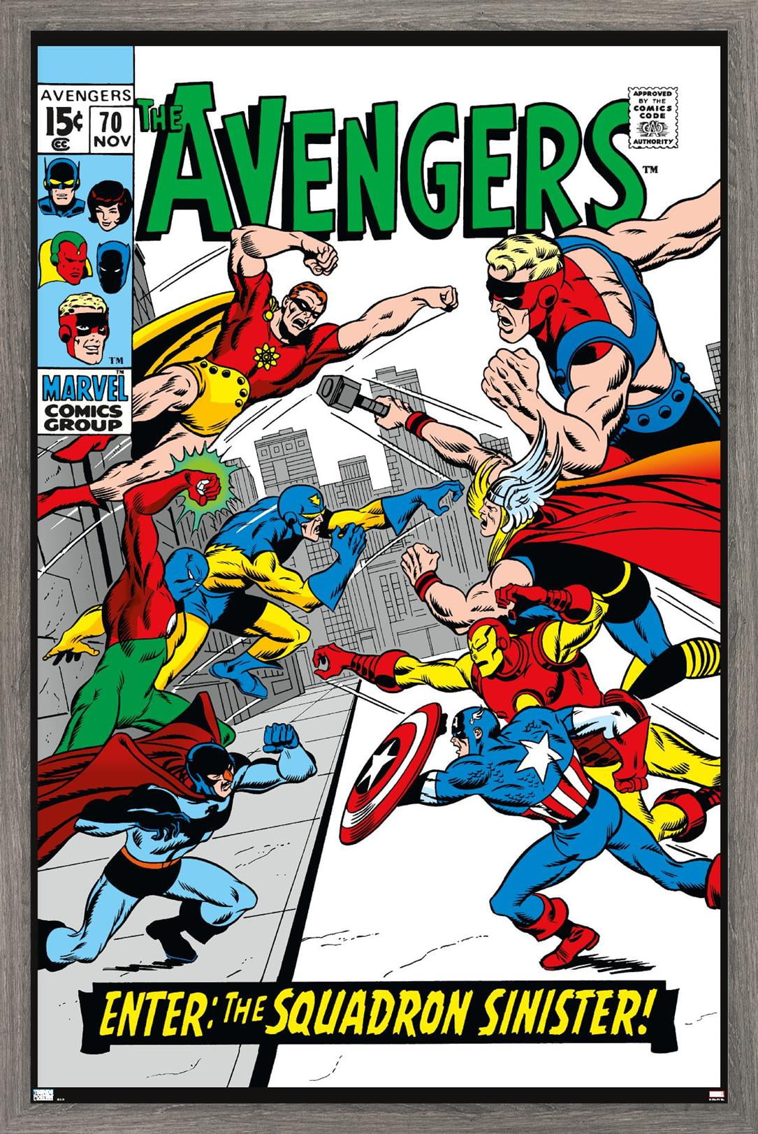 Marvel Comics - Avengers #70 Wall Poster, 14.725" x 22.375" Framed ...