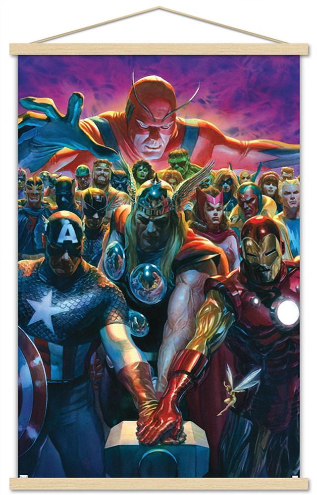 Marvel Comics - Avengers - Avengers #10 Wall Poster with Wooden ...