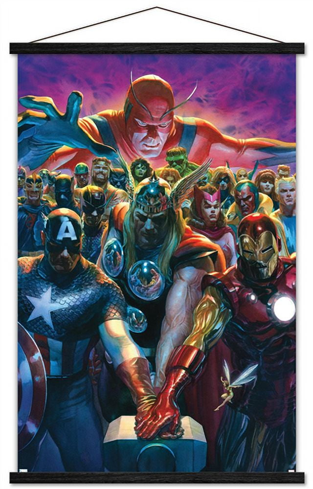 Marvel Comics - Avengers - Avengers #10 Wall Poster with Wooden ...